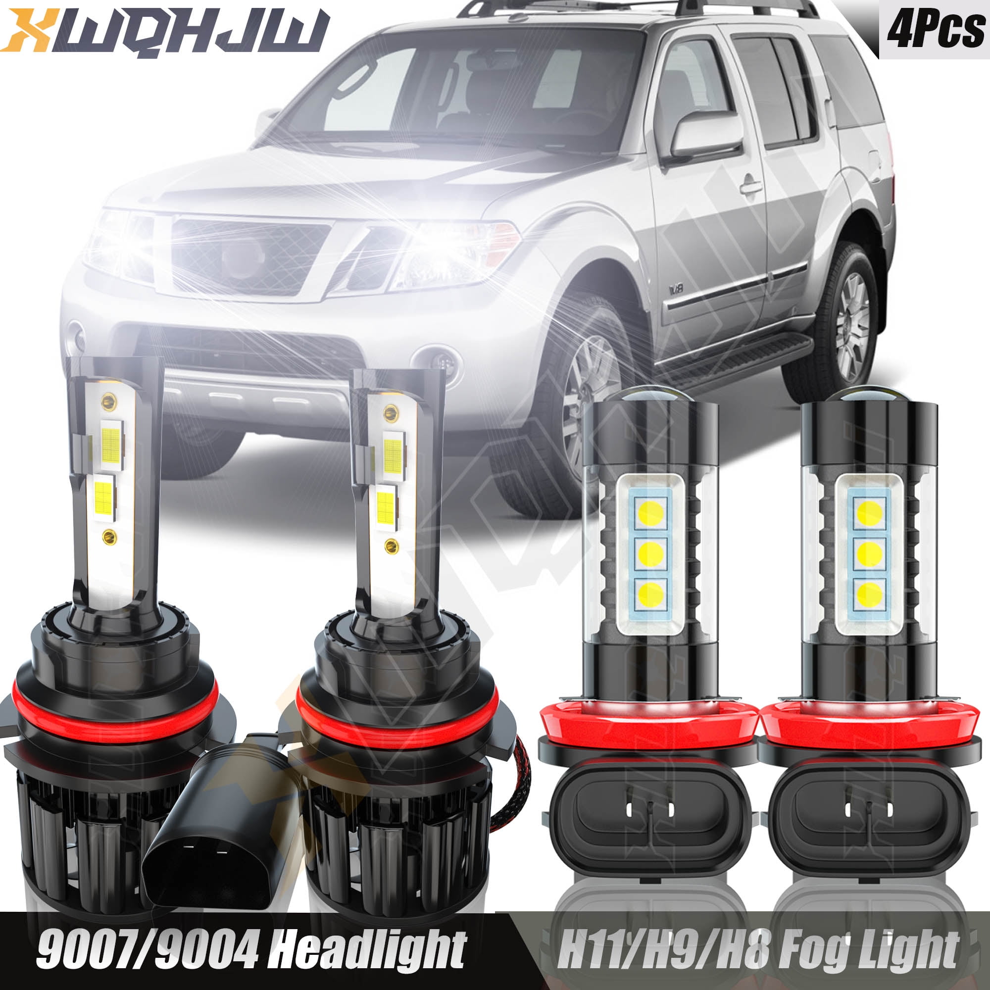 For Nissan Pathfinder 2005-2008 Combo 9007 & H11/H8/H9 Led Headlight ...
