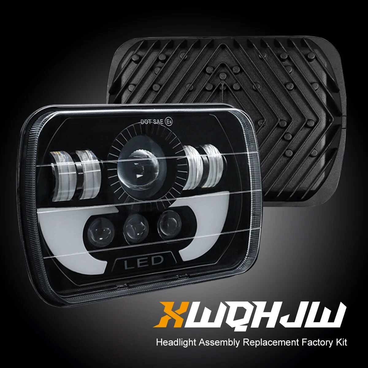 For Nissan Pickup Hardbody D21 NX 5x7 7x6inch LED Headlights DRL Hi/Lo ...