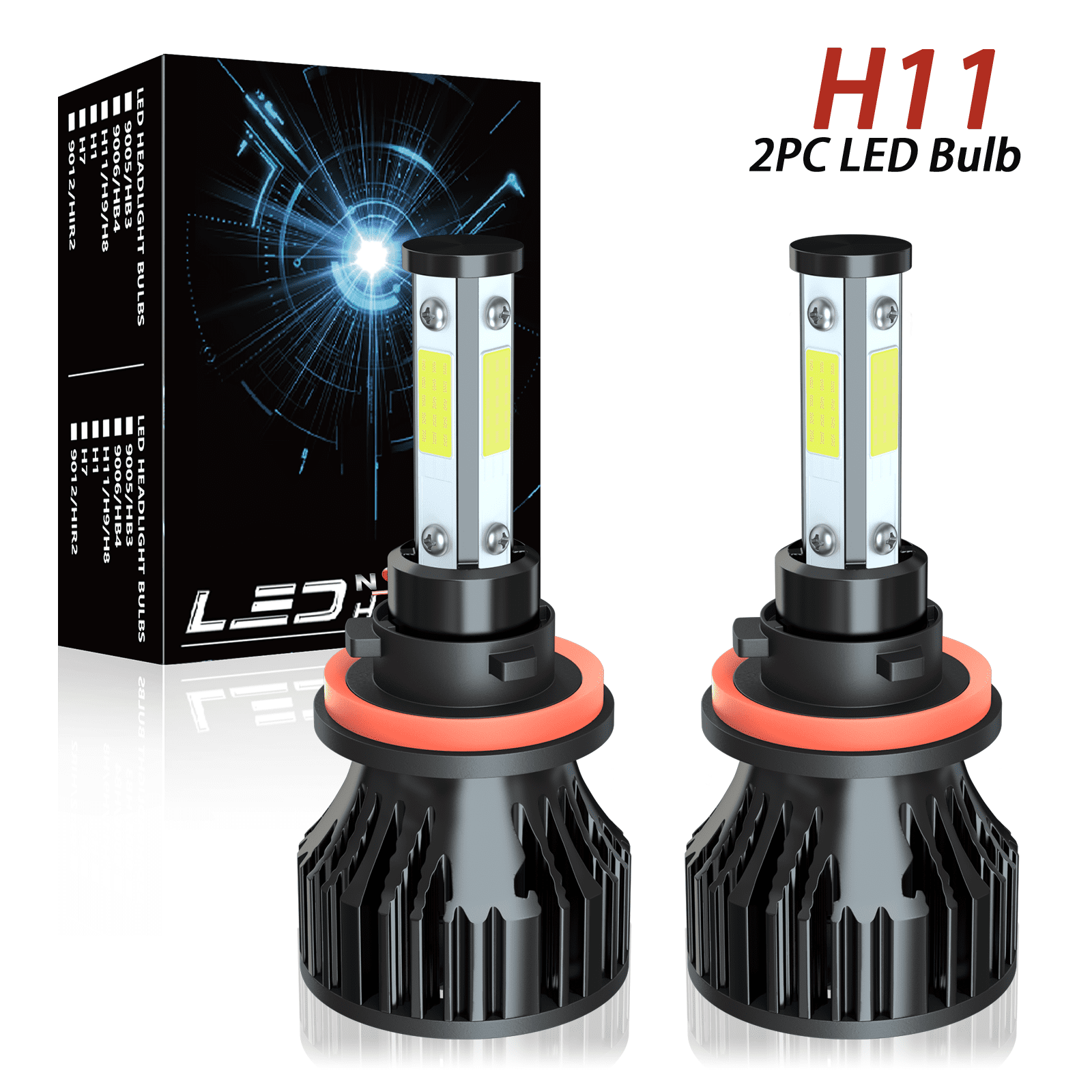 For Nissan Rogue 2014-2020 LED Headlight Bulb H11 H9 High/Low Beam Kit ...