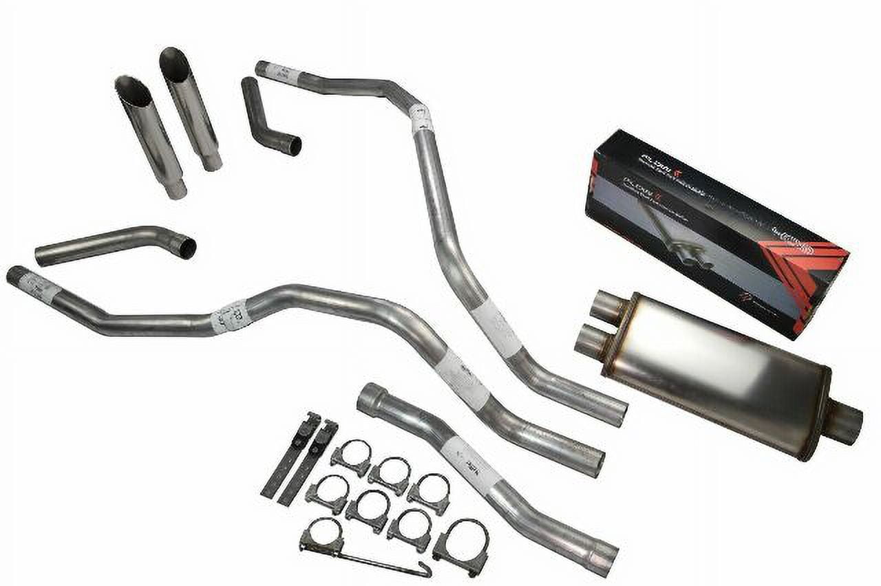 For Nissan Titan 04-06 Dual Exhaust 2.5" Flow II Slash Clamp on Tip ...