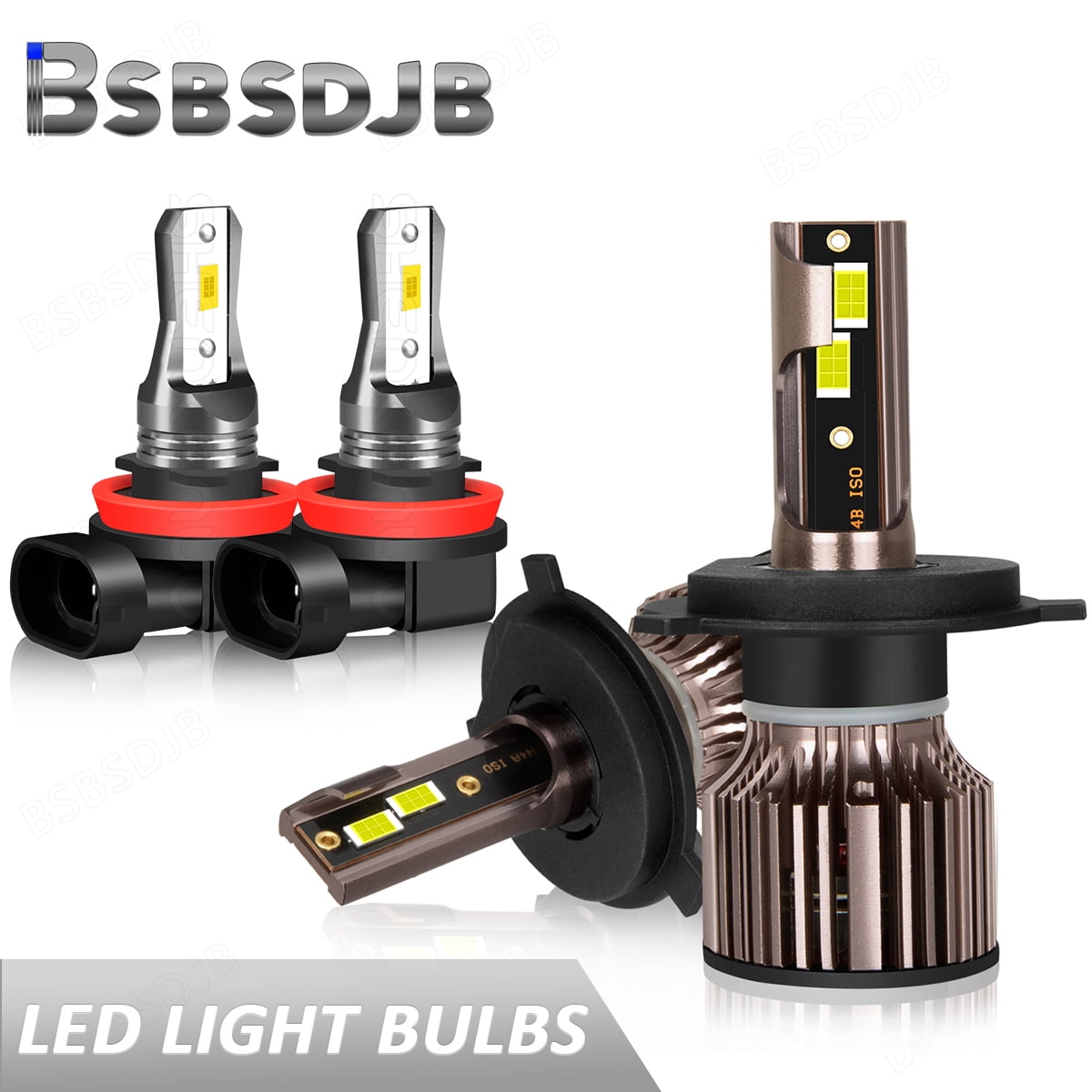 For Nissan Versa 2007-2013 White LED Headlight + Fog Light Bulbs Kit H4 ...