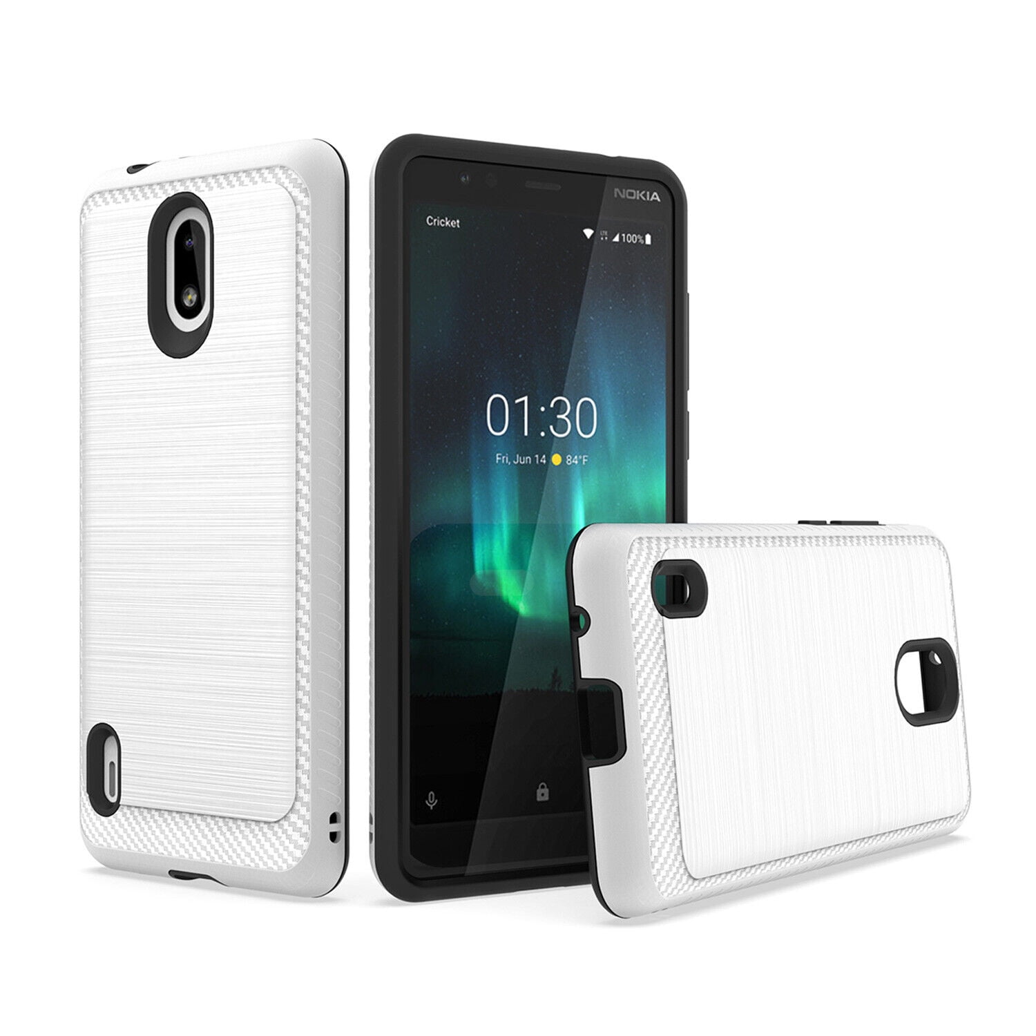 For Nokia 3.1 A / 3.1 C TA-1140 TA-1141 Slim Lining Brushed Hybrid ...