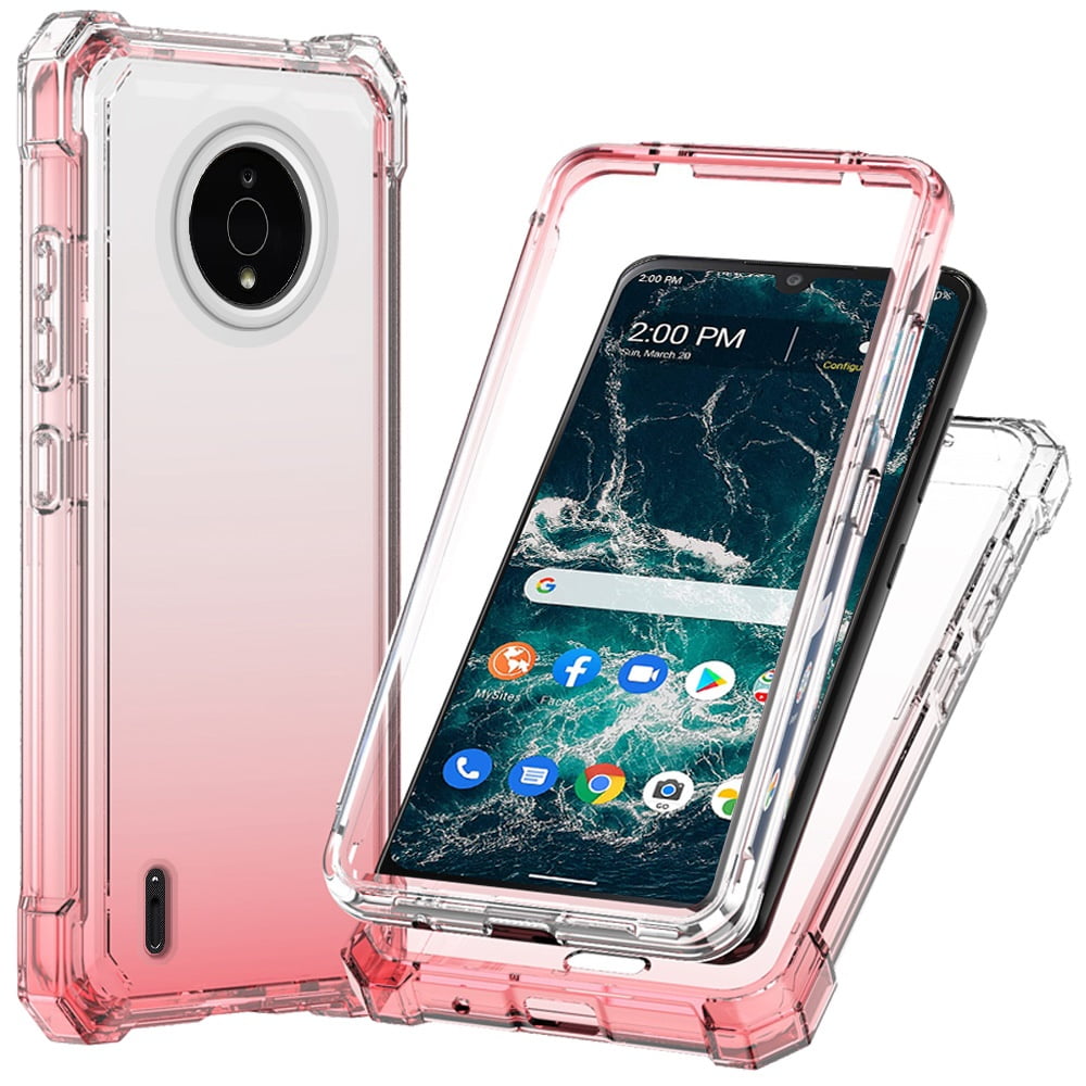 For Nokia C200 Guard Thick Shockproof TPU Cover Case - Red - Walmart ...