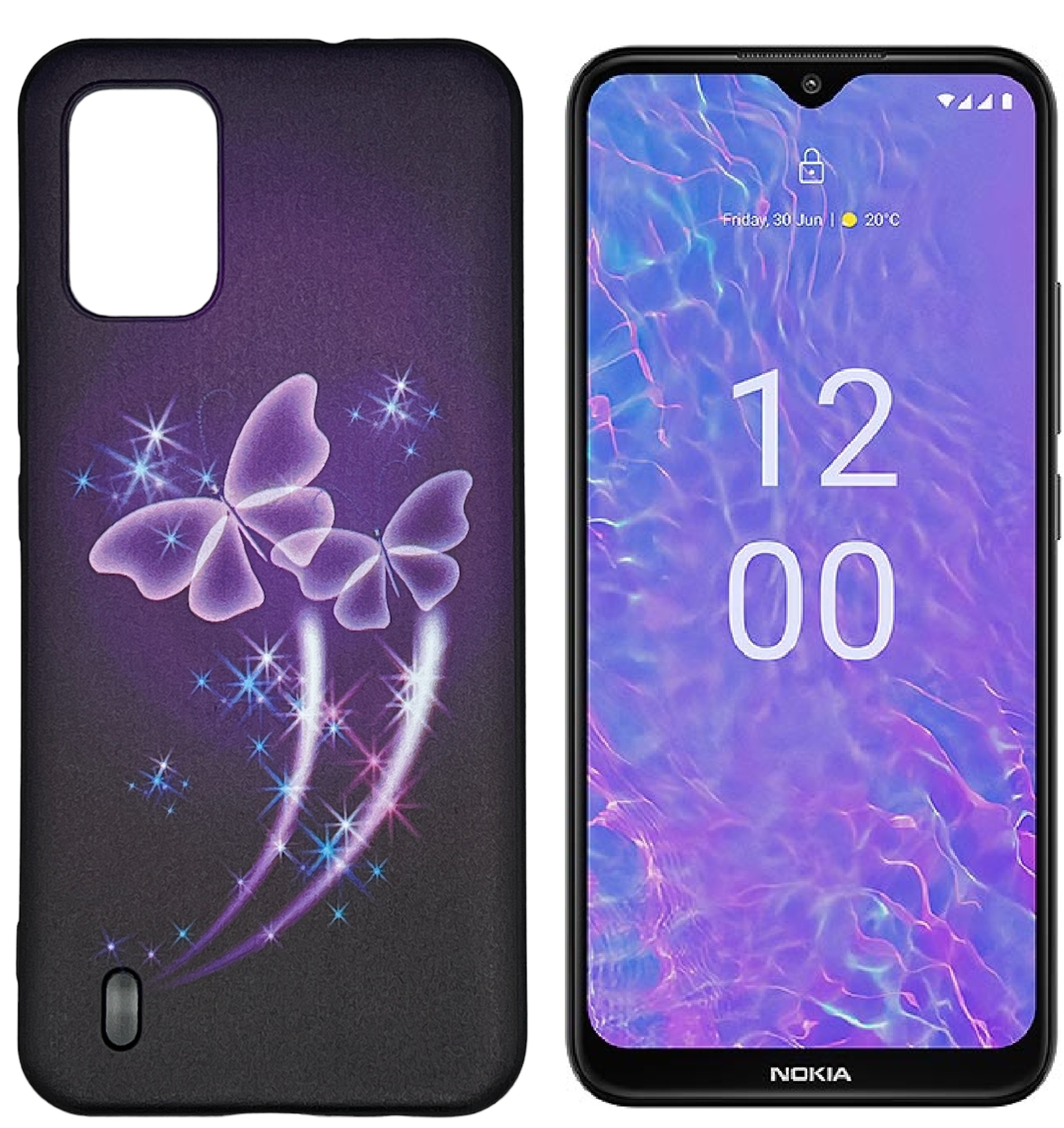 For Nokia C210 TPU Flexible Skin Cover Cellphone Case - Purple ...