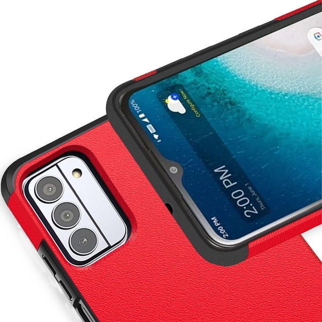 For Nokia C300 N155DL, G100 N150DL Tough Hybrid Case Cover + Tempered ...