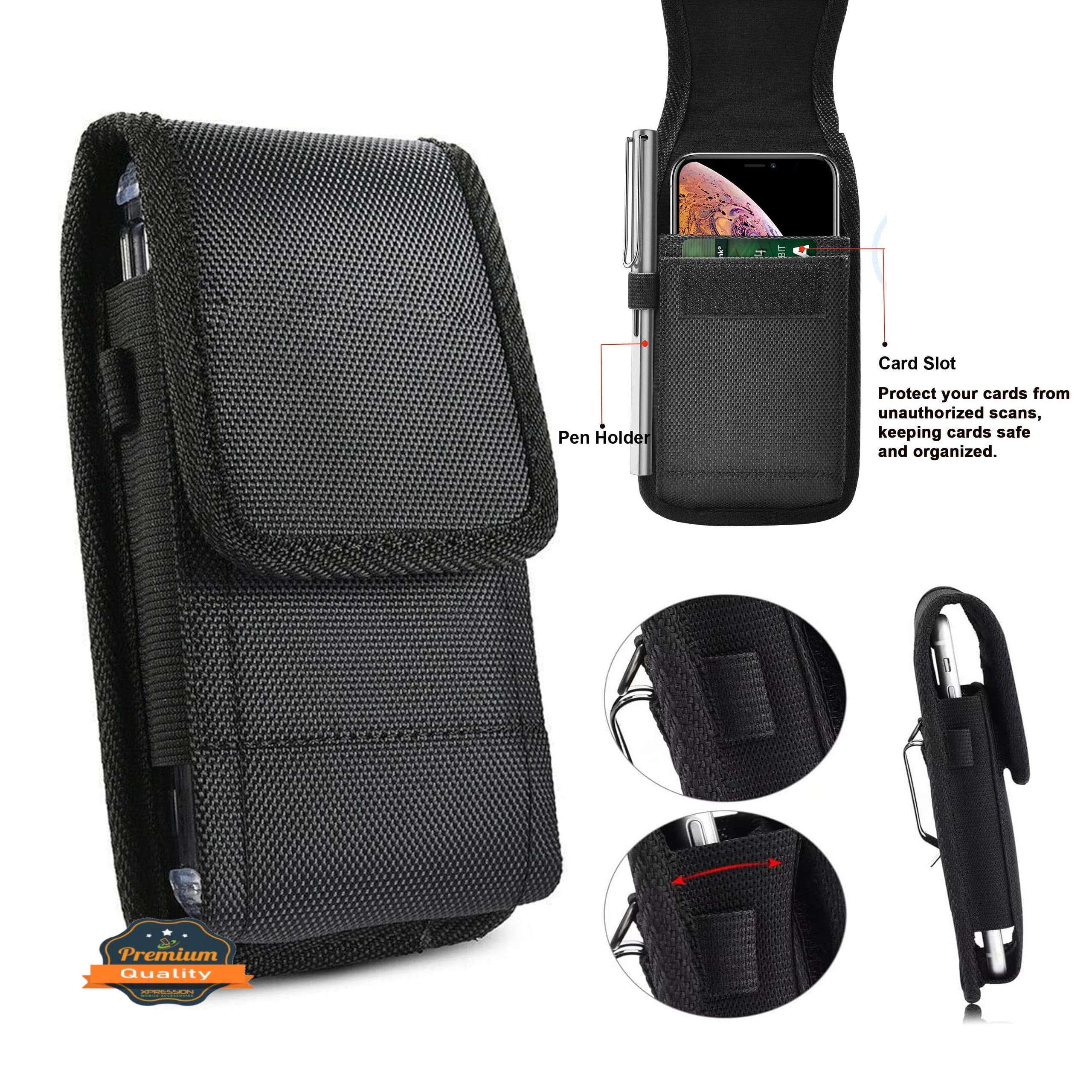 For Nokia G100 N150DL / Nokia G50 5G Vertical Nylon Canvas Holster ...