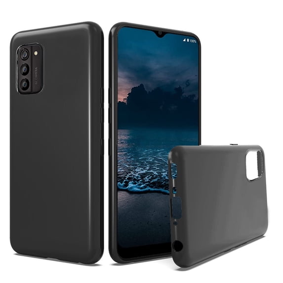 Nokia G100 N150DL TPU Flexible Skin Cover & Tempered Glass - Black ...