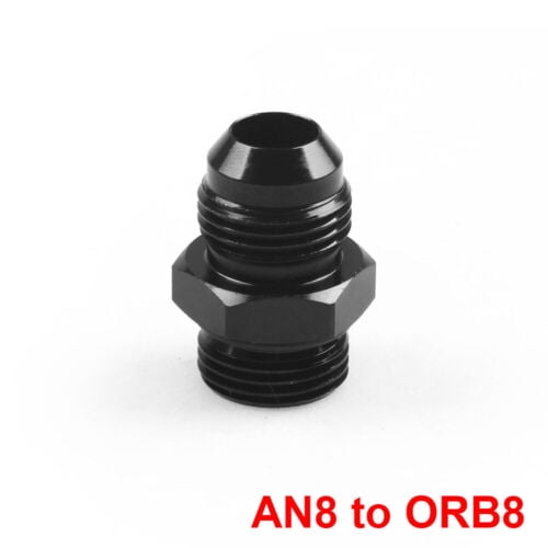 For ORB-8 O-Ring Boss AN8 8AN to AN8 8AN Male Adapter Fitting Black ...