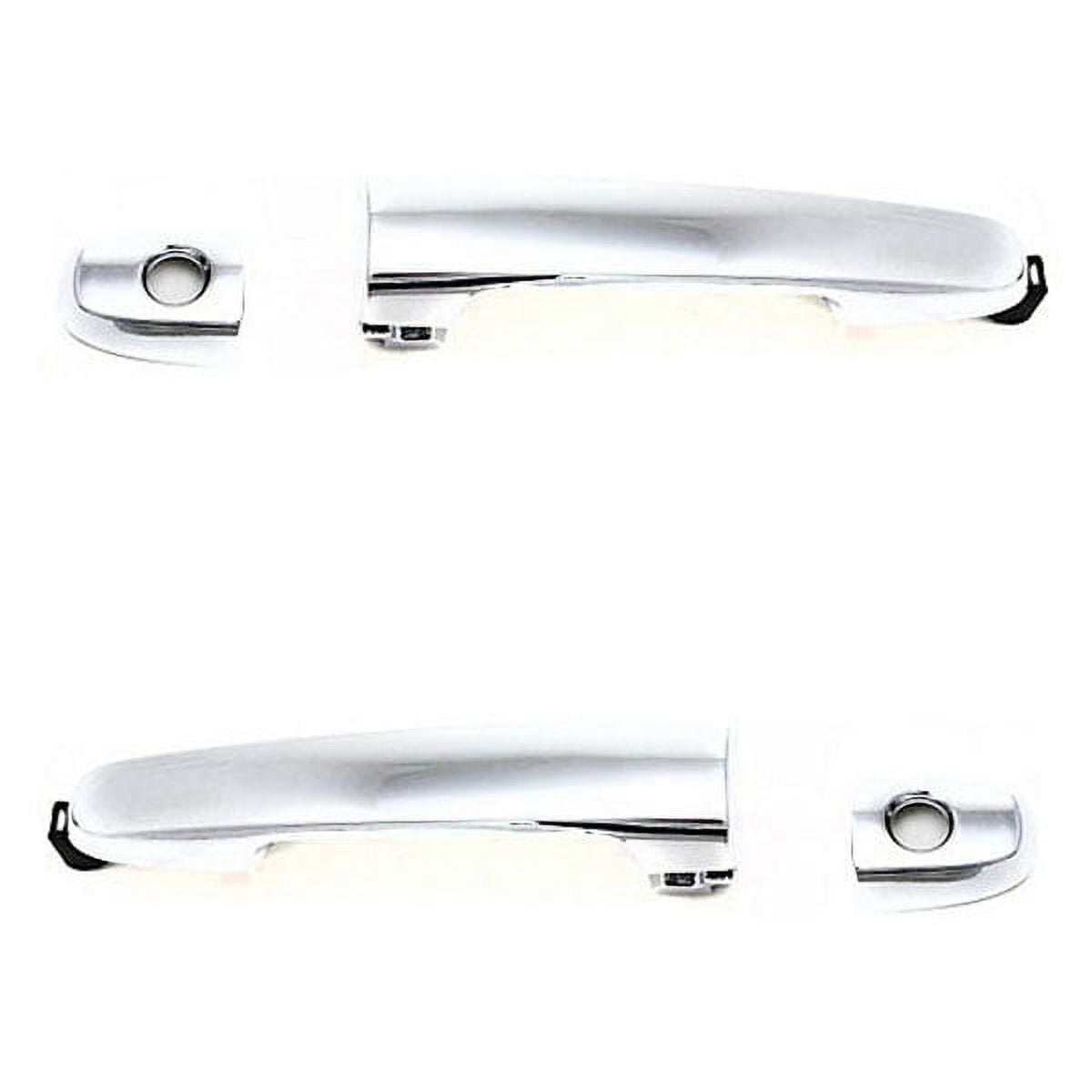 For Outside Outer Exterior Chrome Front Door Handle +Keyhole Left Right ...