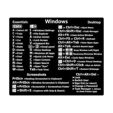 Adhesive Computer Keyboard Reference Shortcut Sticker Key Shortcuts PC ...