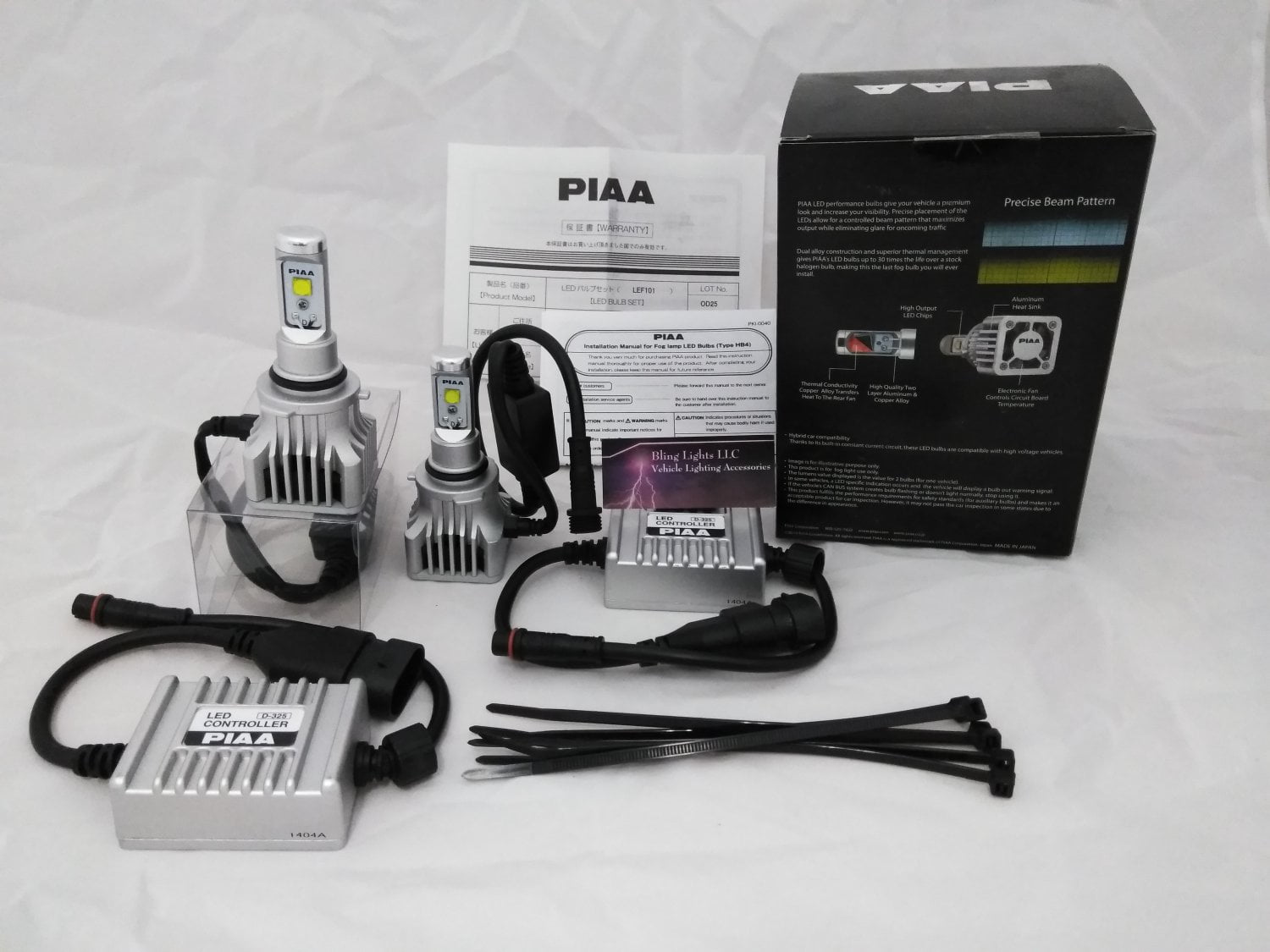 For PIAA 9006 6000K High Output LED Bulbs Conversion Kit - Walmart ...