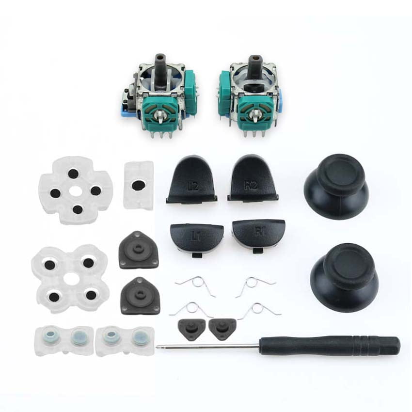 For PS4 Controller Repair Set L1 R1 L2 R2 Trigger Buttons 3D Analog ...
