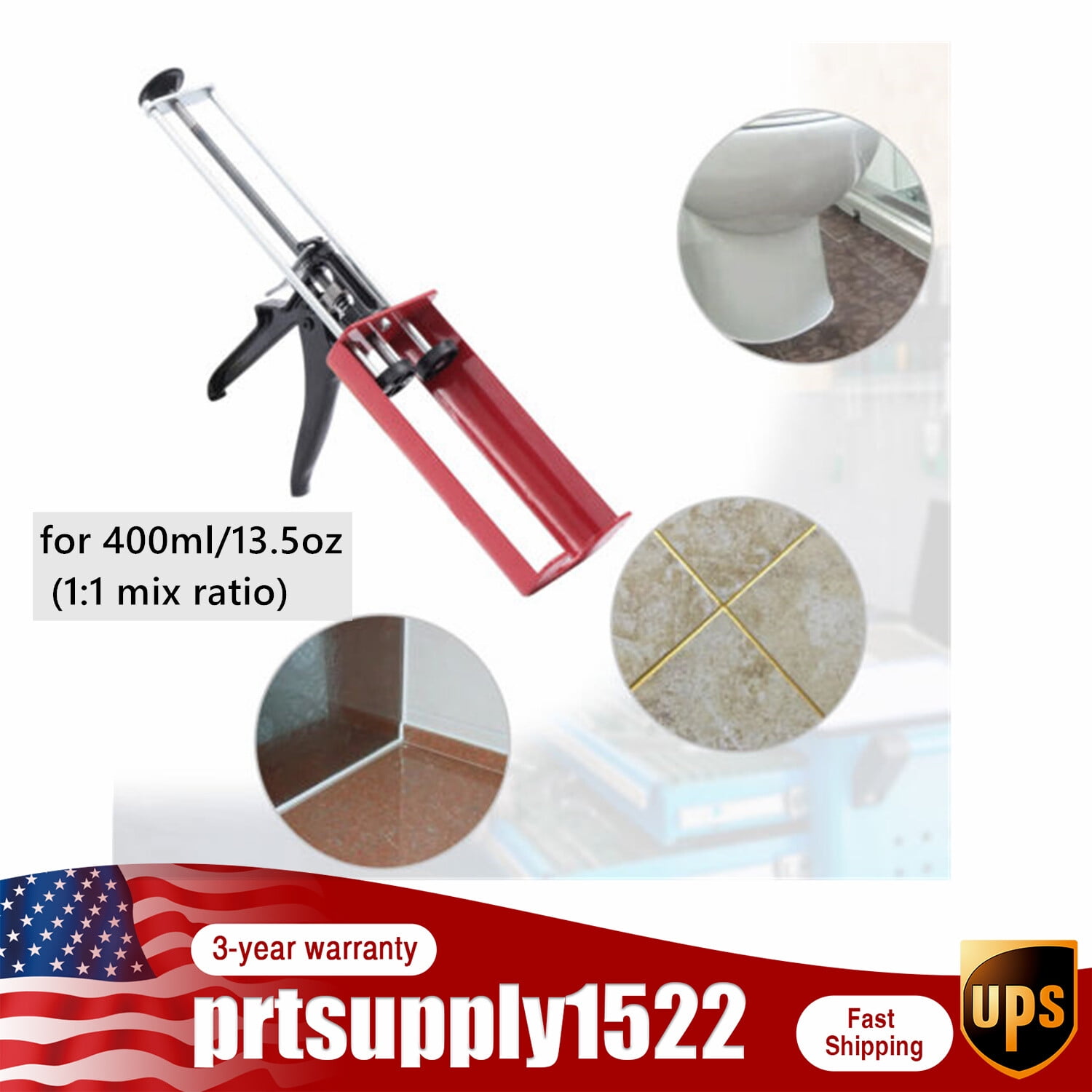 For Panel Bond Gun Epoxy Gun 400 mL(1:1 Mix Ratio) Dual Component ...