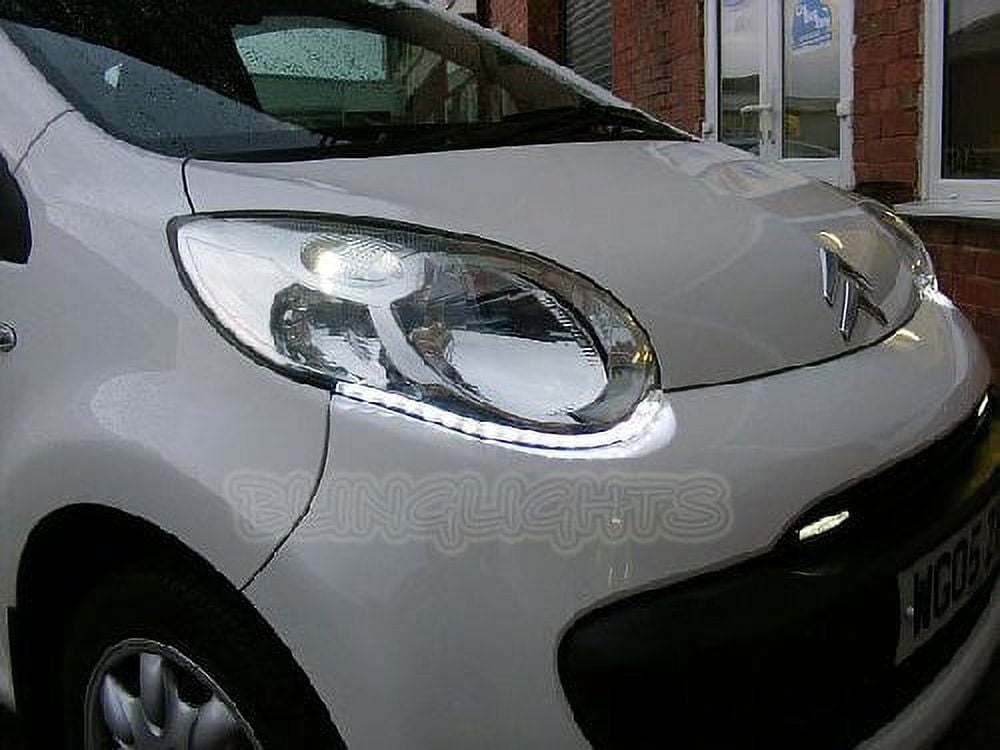 For Peugeot 107 LED DRL Strip Lights Day Time Running Lamps Headlight ...