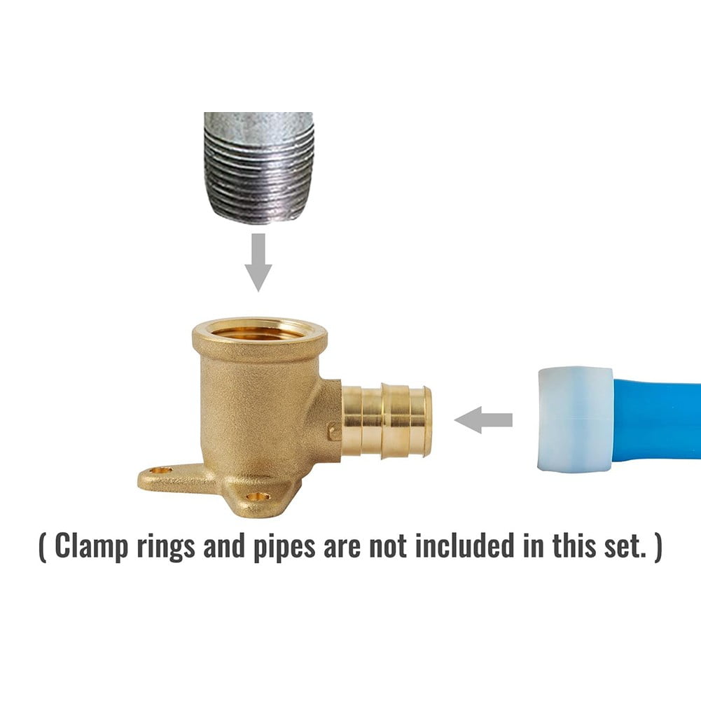 For Pex-B Expansion Drop Ear Elbow, Female Npt Drop Ear Elbow, For Pex-B Tubing 4Pcs 1/2Inch ...