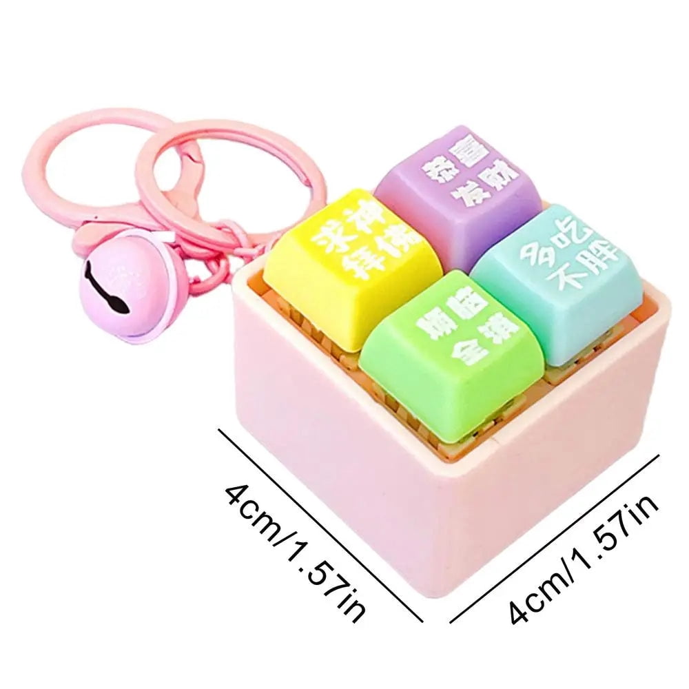 Portable Retro Fidget Toy - Fun Button Clicker Keychain for Kids ...