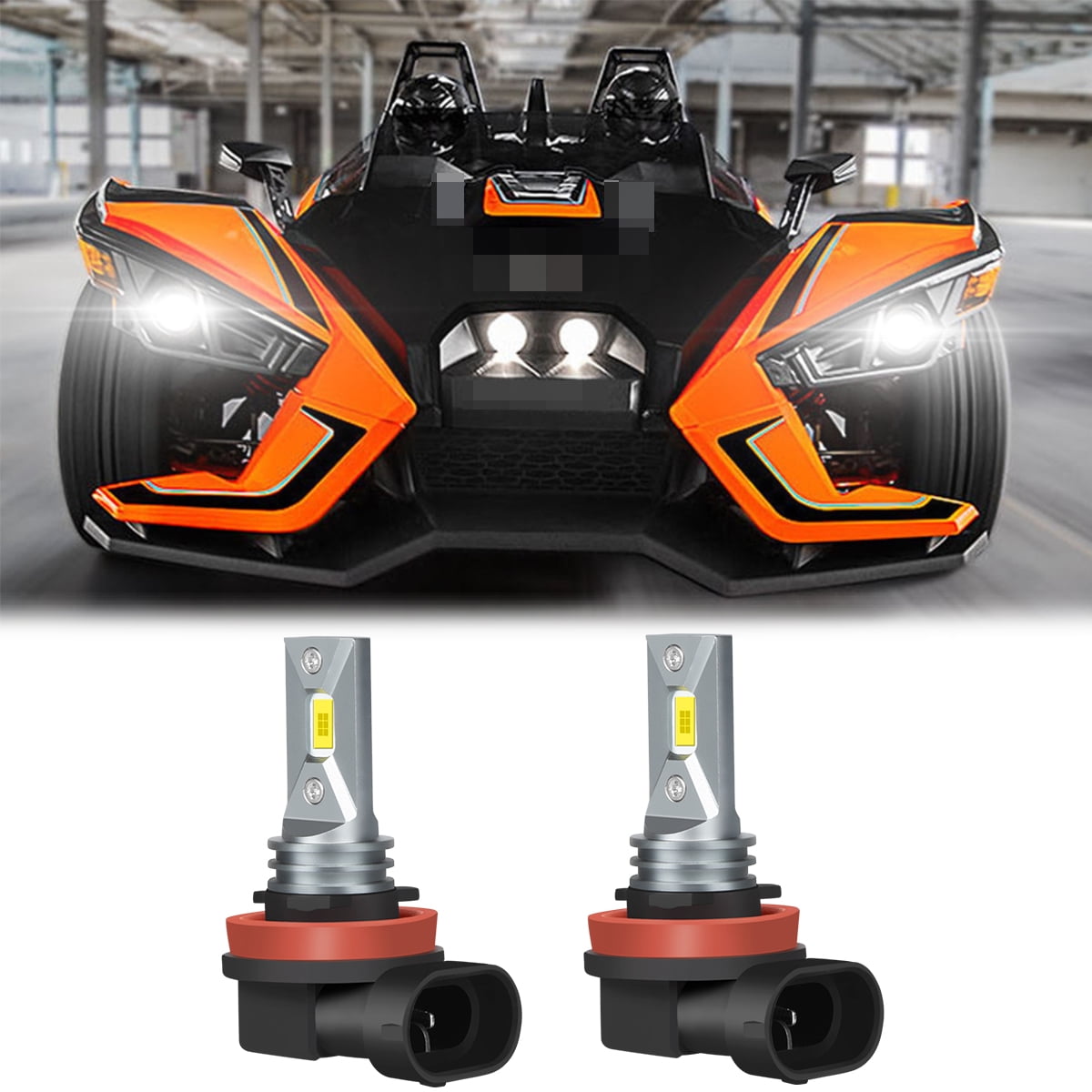 For Polaris Slingshot S SL SLR LE Center LED Motorcycle Headlight White ...