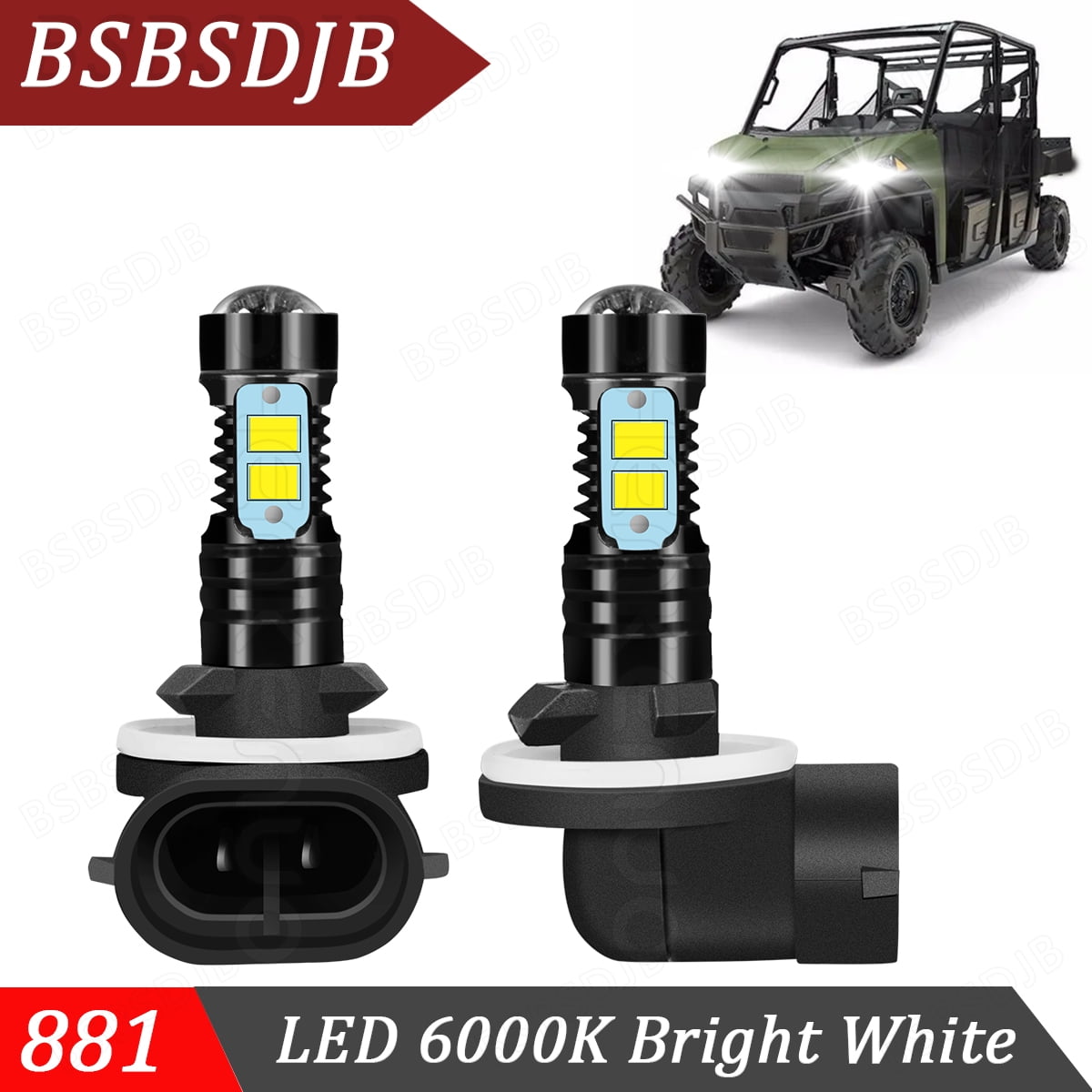 For Polaris Trail Boss 330 2010-2013 LED Headlight Bulbs High Power ...