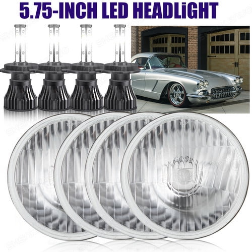 For Pontiac GTO Grand Prix Catalina 4PCS 5.75" 5-3/4" LED Headlights Hi ...