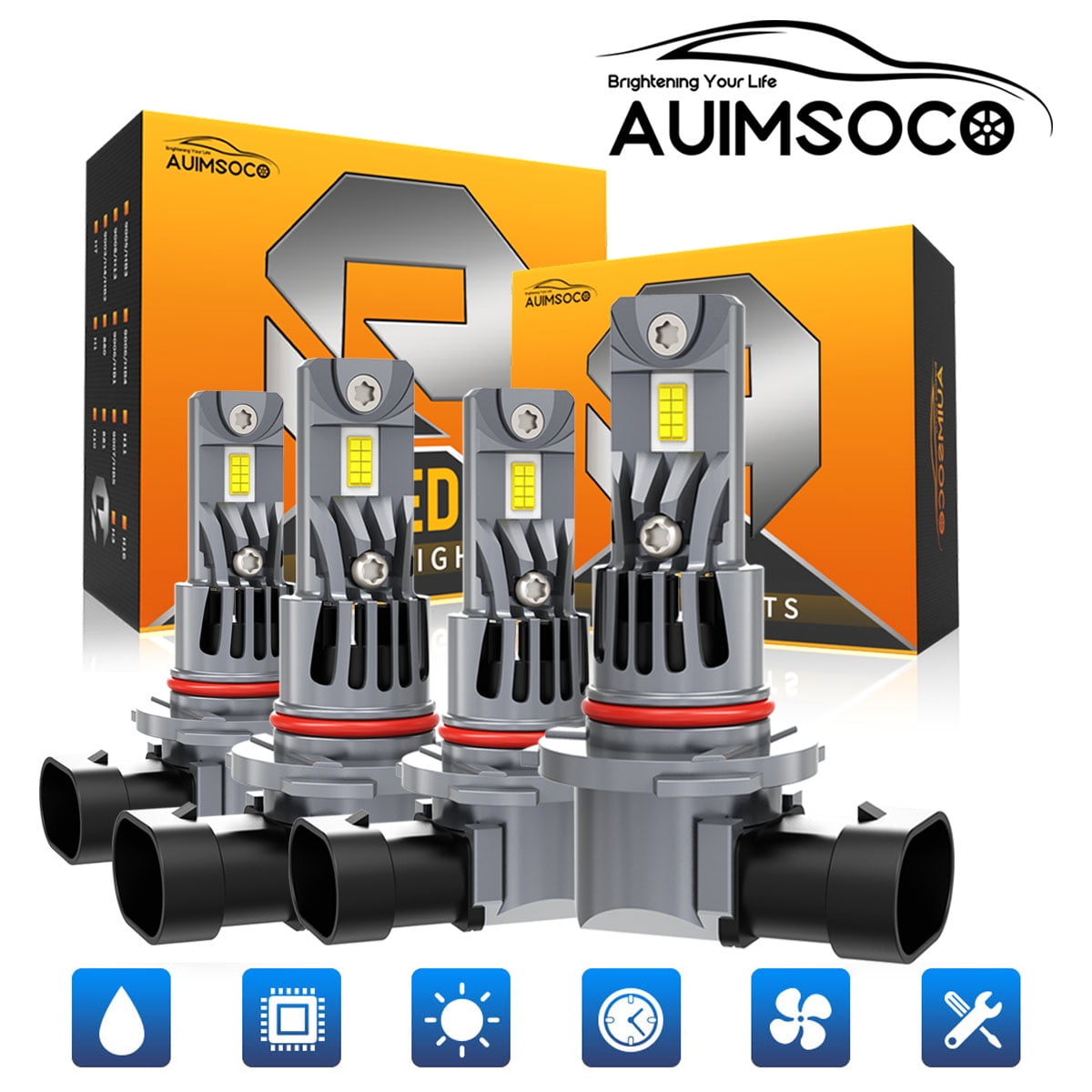 For Pontiac Sunbird 1990,1991,1992,1993,1994 Kit LED Headlight Lights ...