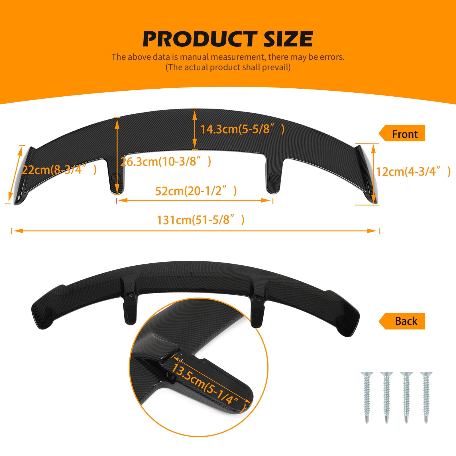 For Porsche Macan 52'' Rear Trunk Spoiler Wing Window Rear Roof Lid ...