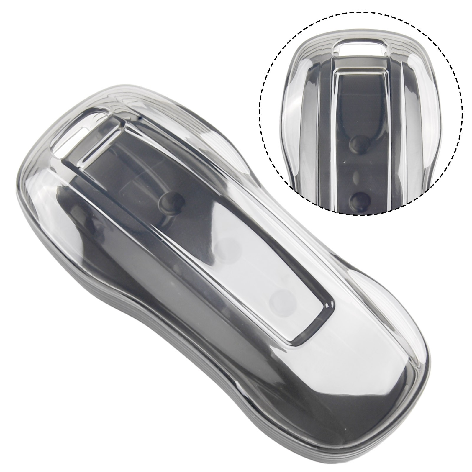 For Porsche Panamera for Cayenne Taycan 911 Black Transparent Key Fob ...
