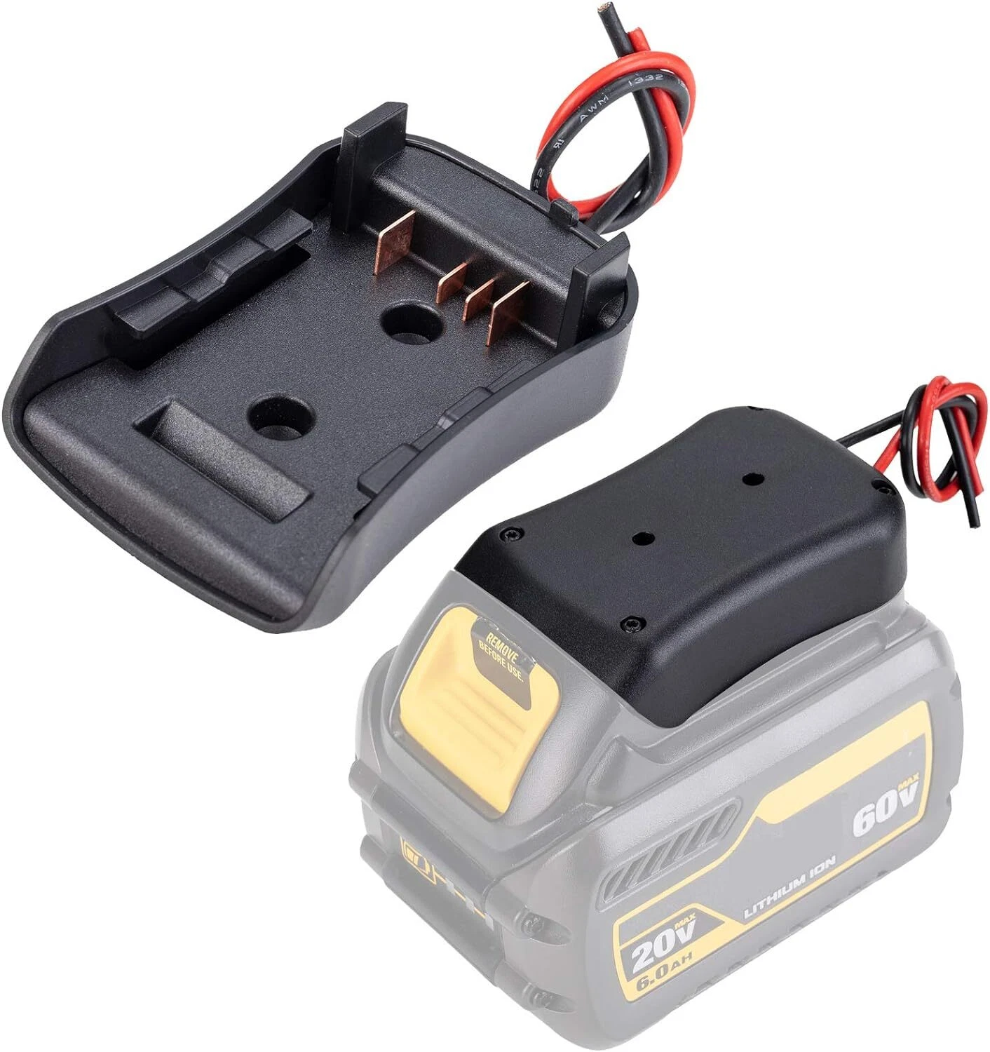 For Power Wheel Battery Adapter for DeWALT 60V Max Dock Power Connector ...