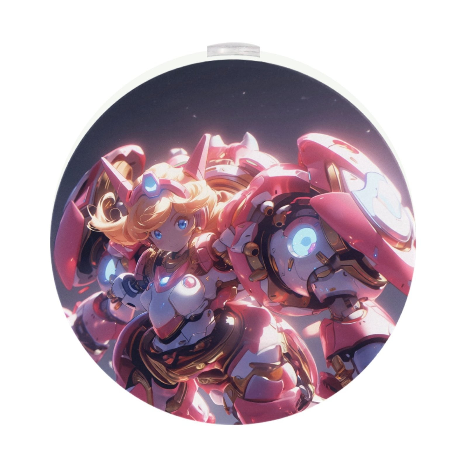 For Princess Peach Elegant LED Round Night Light-2PCS for Bedroom with ...