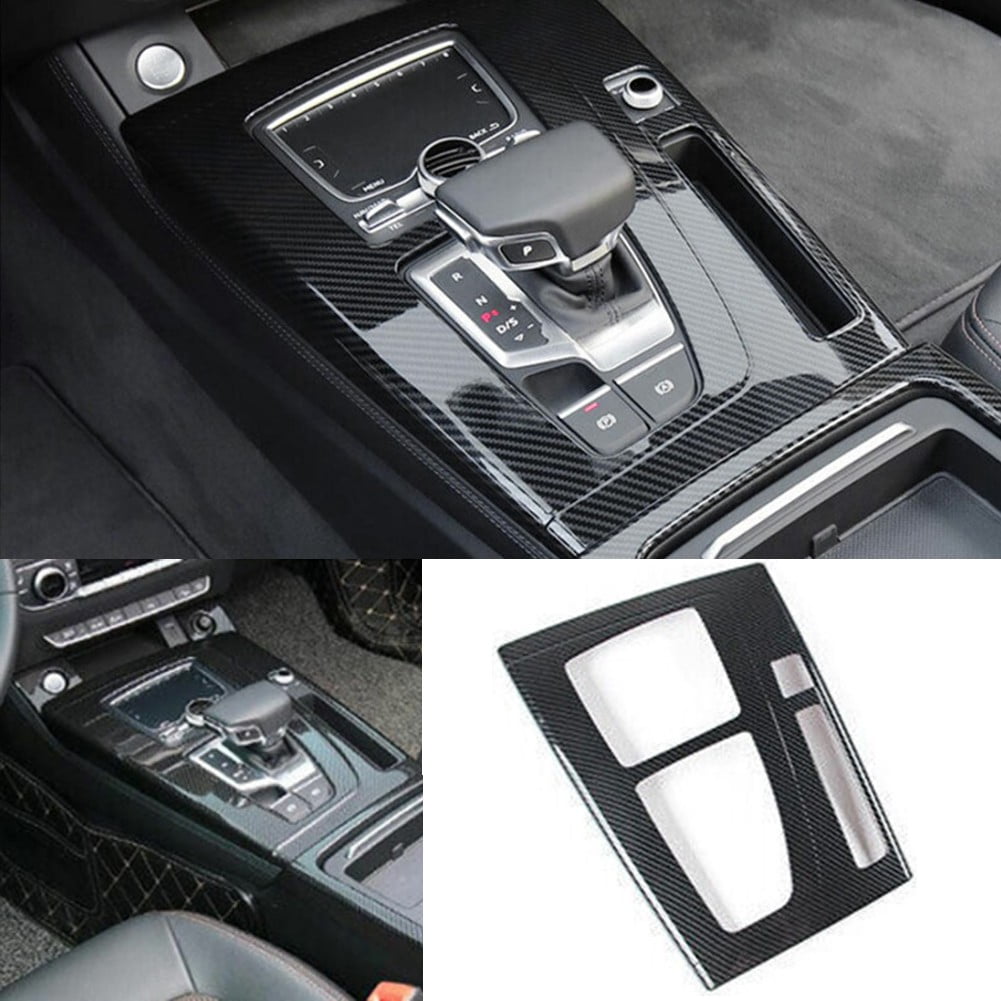 For Q5 2018-2021 ABS Carbon Fiber Middle Console Gear Shift Panel Trim ...