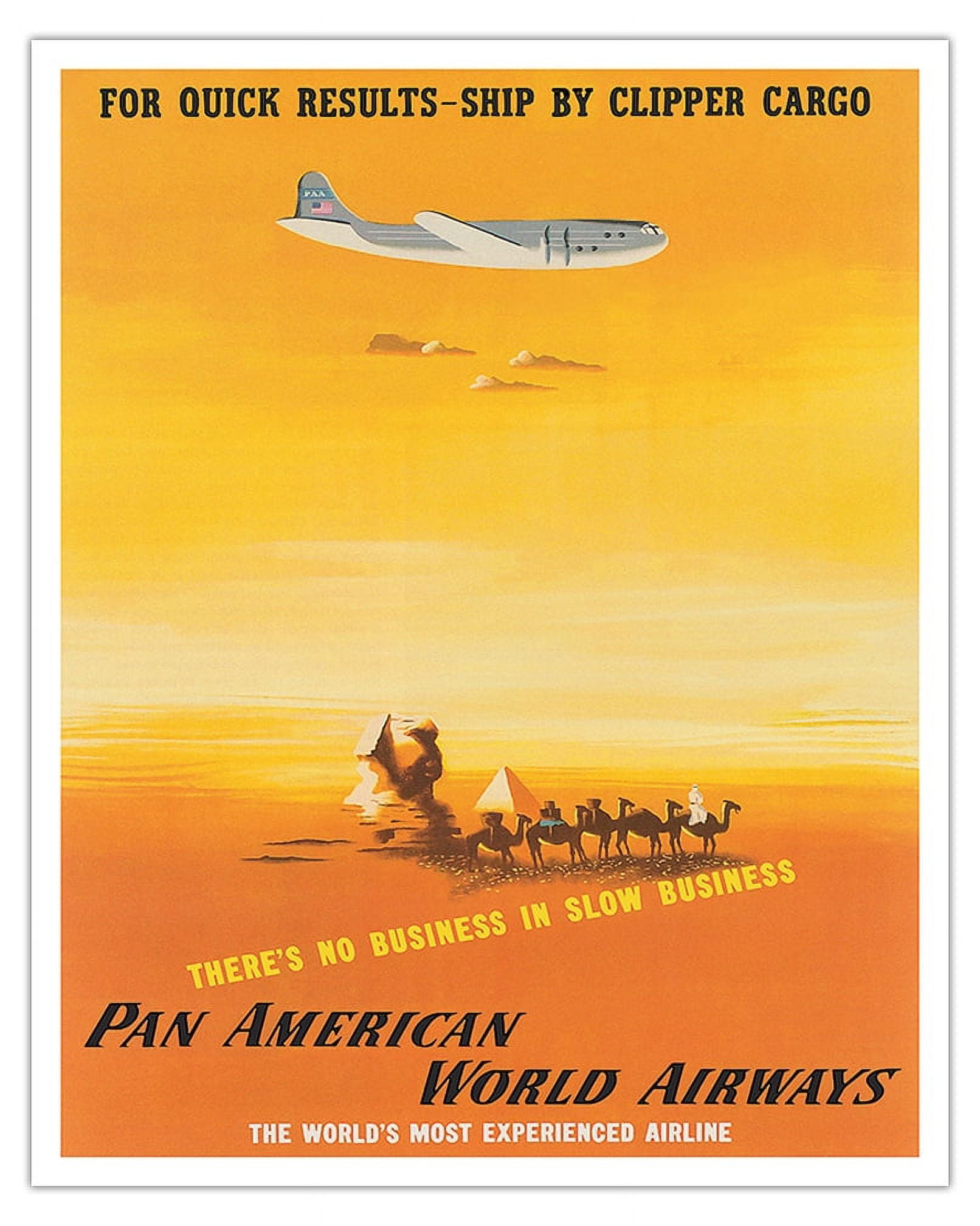 For Quick Results Ship By Clipper Cargo - Pan American World Airways - Vintage Airline Travel ...