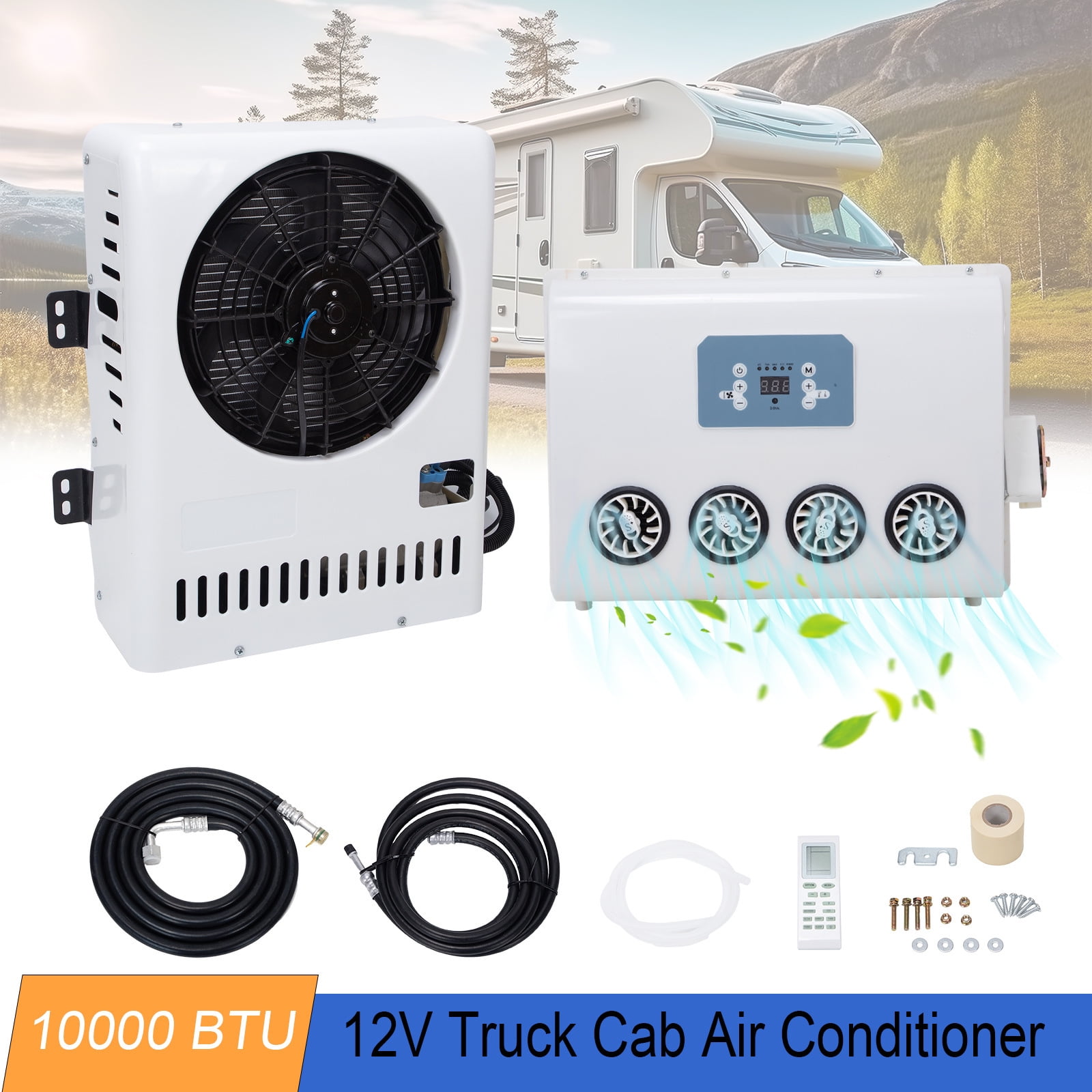 For RV Truck 12V Car Air Conditioner 10000 BTU Split A/C Unit Cooling ...