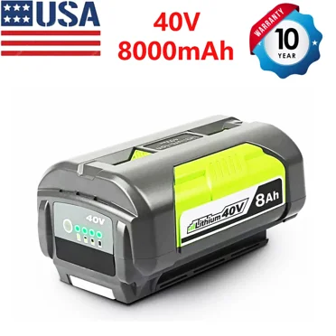 Ryobi 40V 8.0Ah Lithium Rechargeable Battery for Power Tools with ...