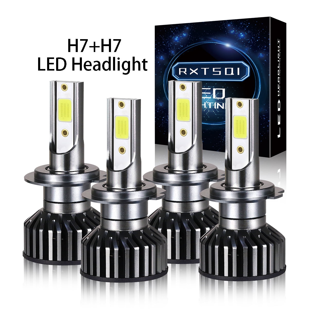 For Ram ProMaster 1500/2500/3500 2014-2019 - H7+H7 Front LED Headlights 4X Bulbs High-Low beam ...