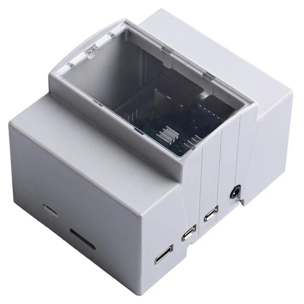 For Raspberry Abs Case Din Rail Mount Protection Enclosure For Rpi 4B ...