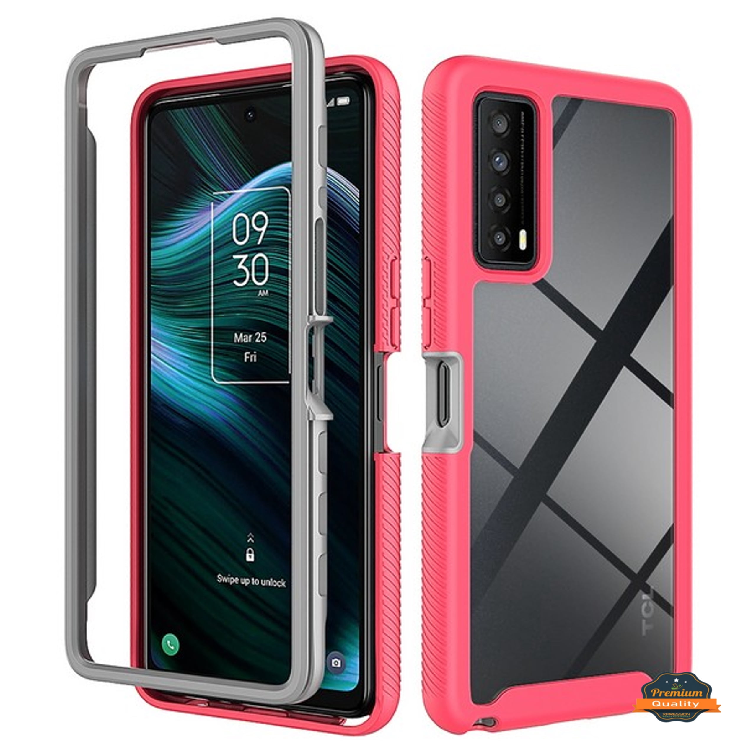 For Revvl 6X 5G (T-Mobile) Full Body Armor Slim Hybrid Double Layer ...