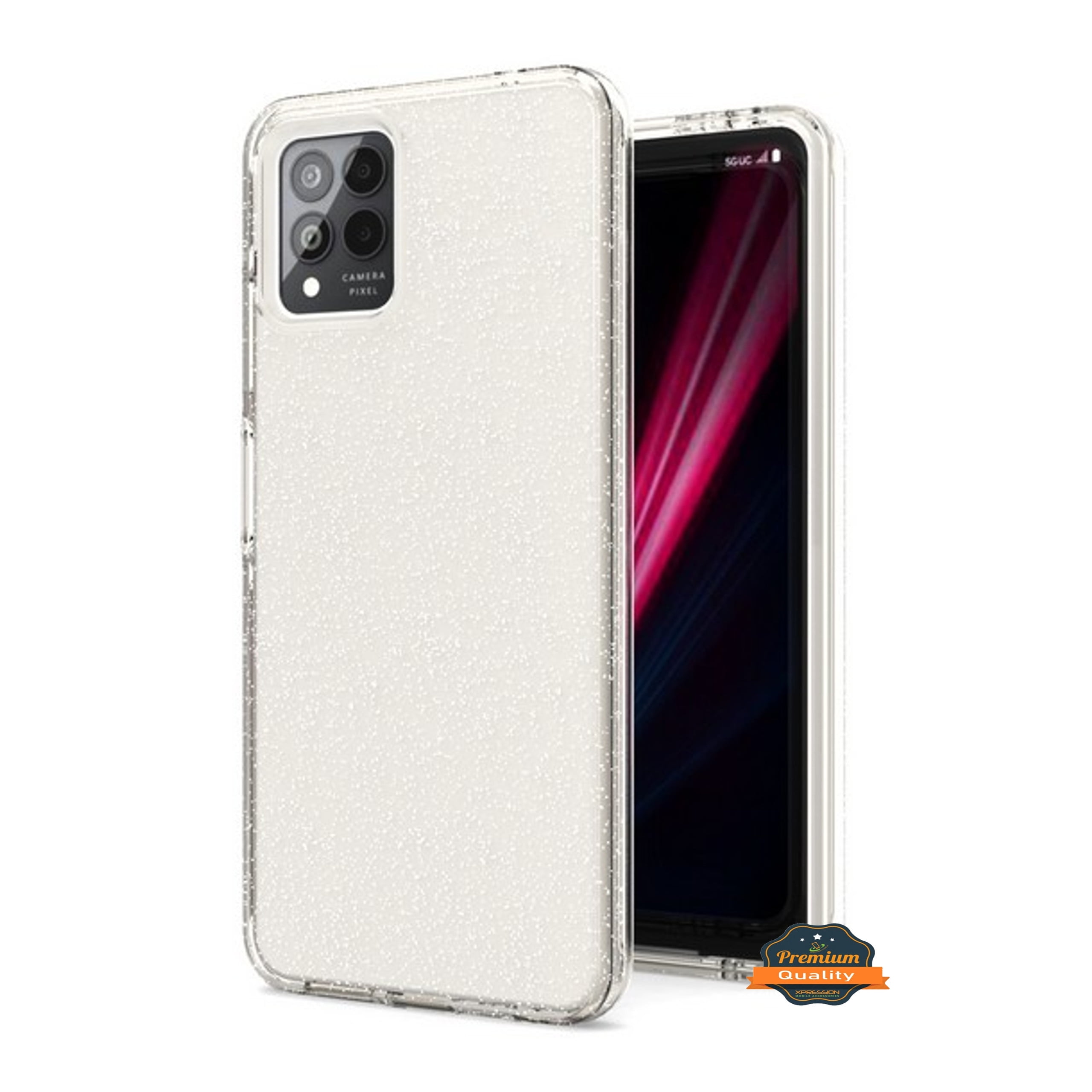For Revvl 6X 5G (T-Mobile) Glitter Sparkle Bling Shiny Thin Slim Hybrid ...