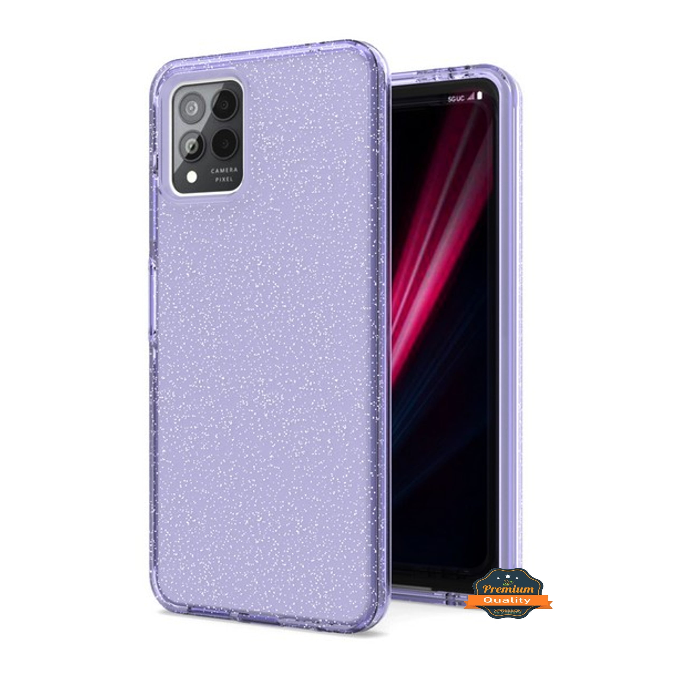 For Revvl 6X 5G (T-Mobile) Glitter Sparkle Bling Shiny Thin Slim Hybrid ...