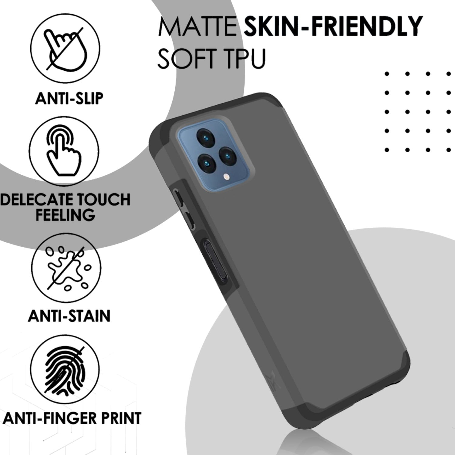 For Revvl 6X 5G (T-Mobile) Graphic Design Pattern Hard PC TPU Tough ...