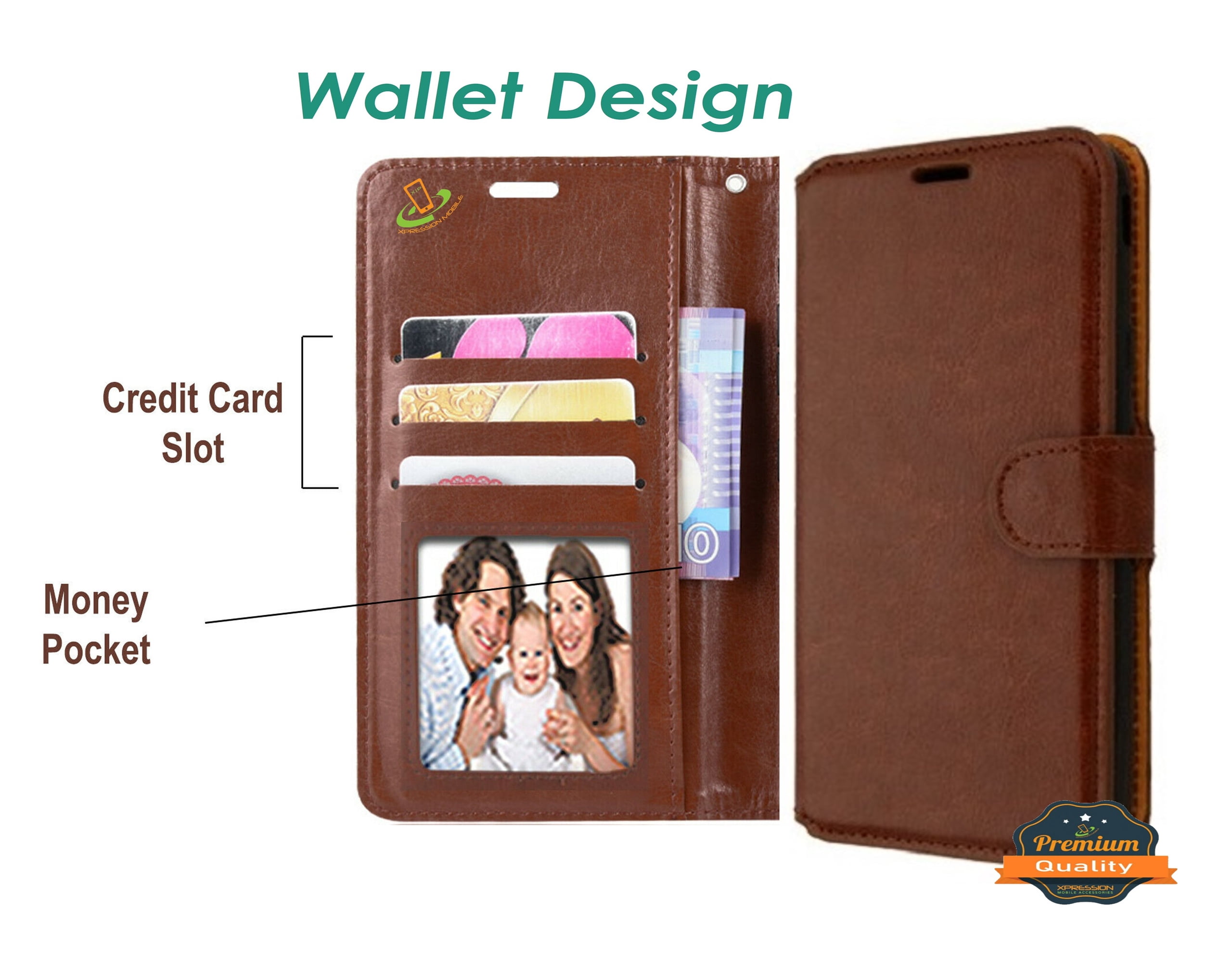 For Revvl 6X 5G (T-Mobile) Luxury Leather Wallet Case with Credit Card ...
