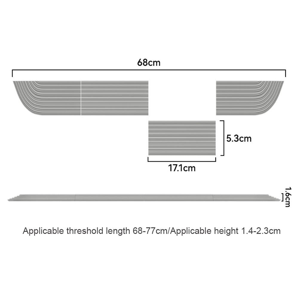 For Robotic Vacuum Threshold Ramp - Adjustable Length 68-77cm, Height 1 ...