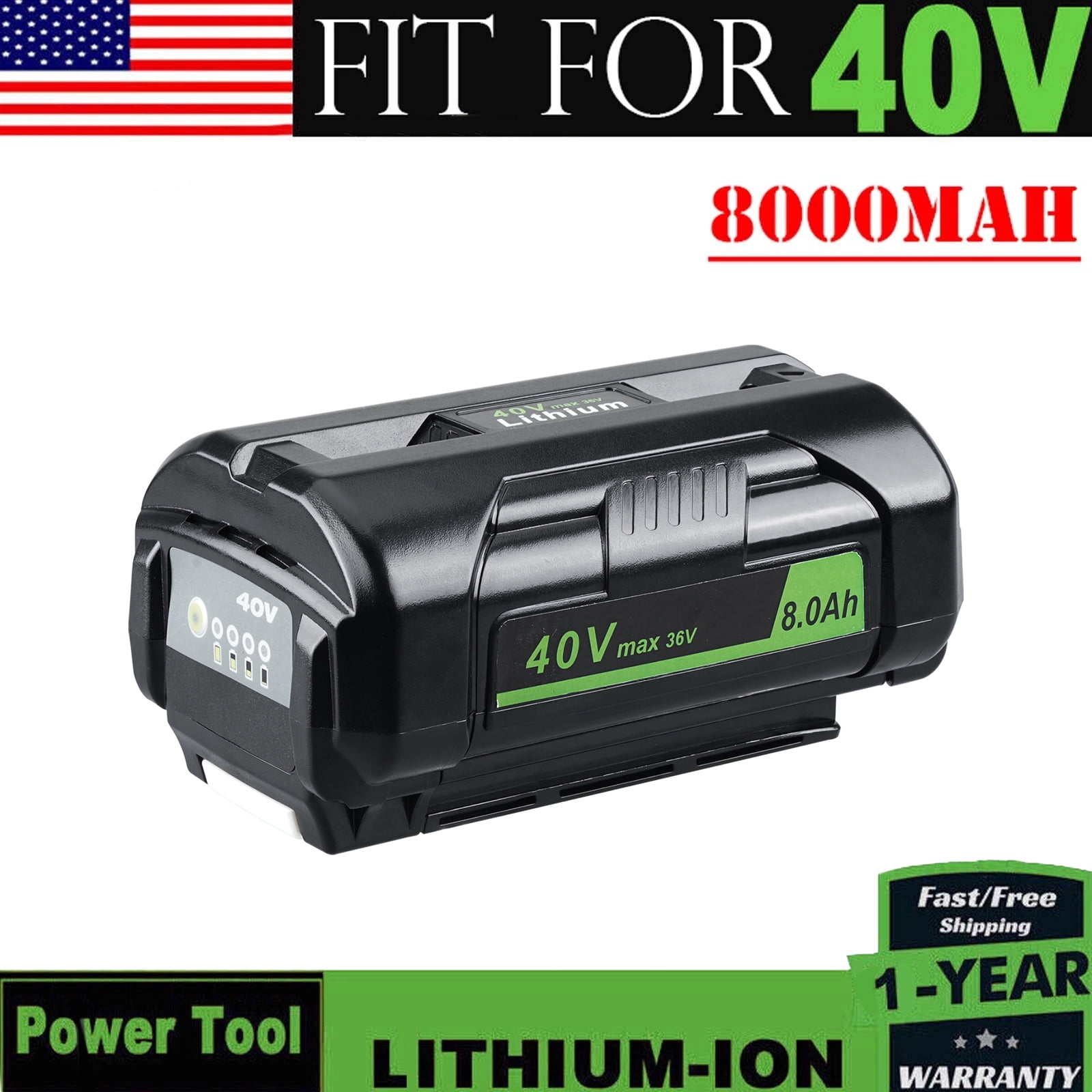 For Ryobi 36V（40Vmax) Battery 8000mAh Li-ion OP4040 OP4026 OP4030 ...