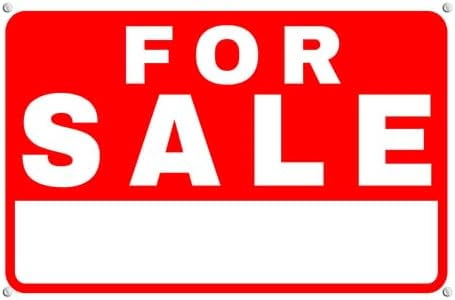 “For Sale” Aluminum Wall Sign 8 x 12 Inch Indoor/Outdoor Metal Décor ...
