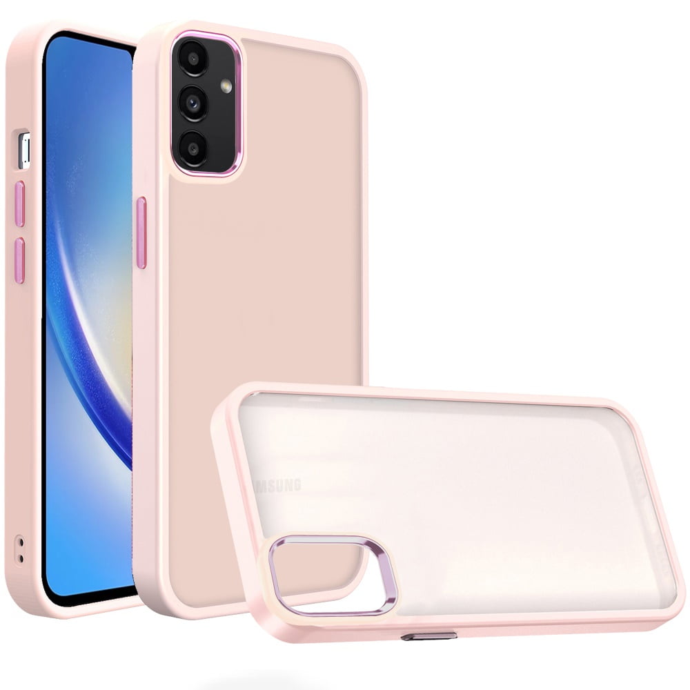 For Samsung A15 5G Polished Oil Thick Acrylic Metal Button Hybrid Case ...