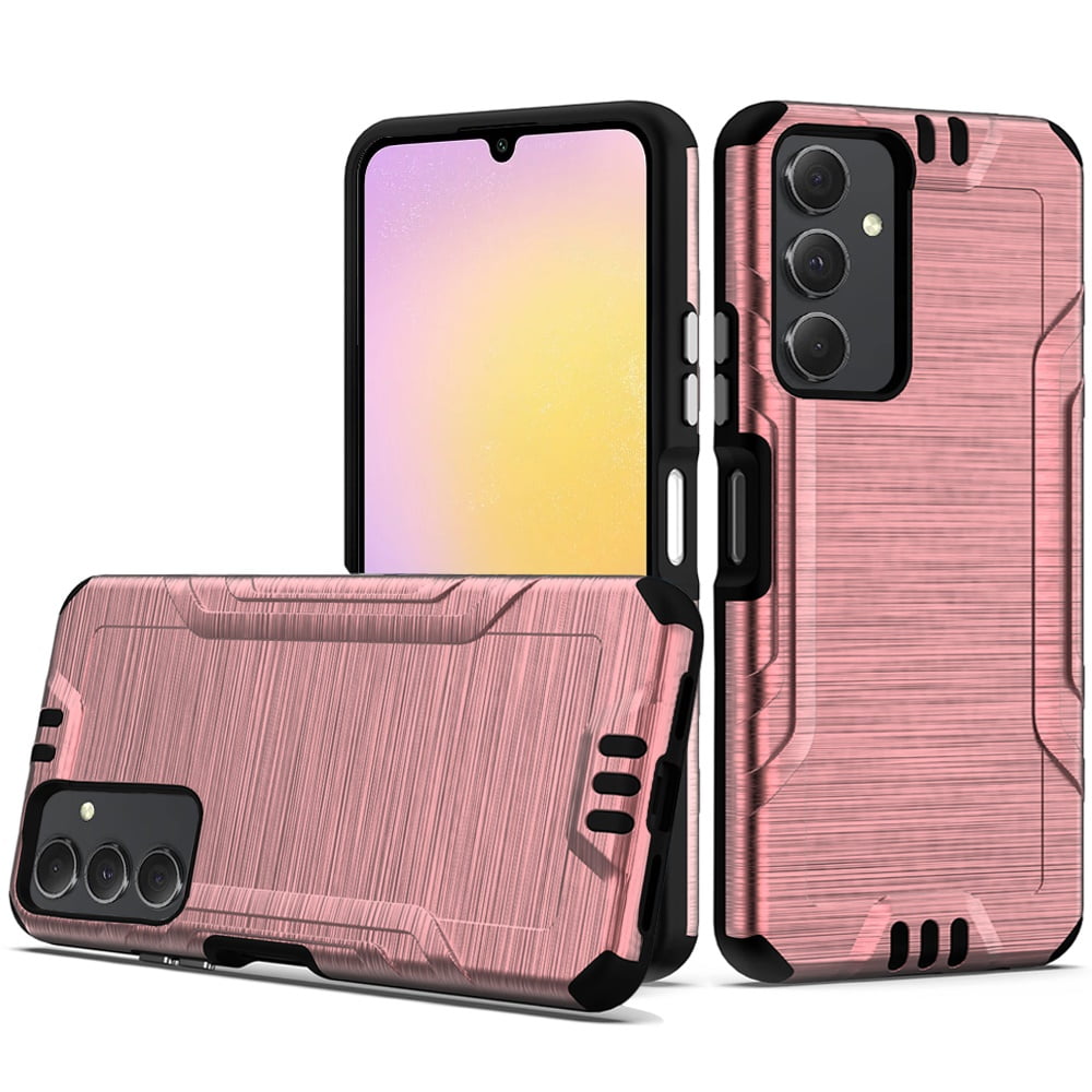 For Samsung A25 5G Case Exclusive Brushed Hybrid Phone Cover + Tempered ...