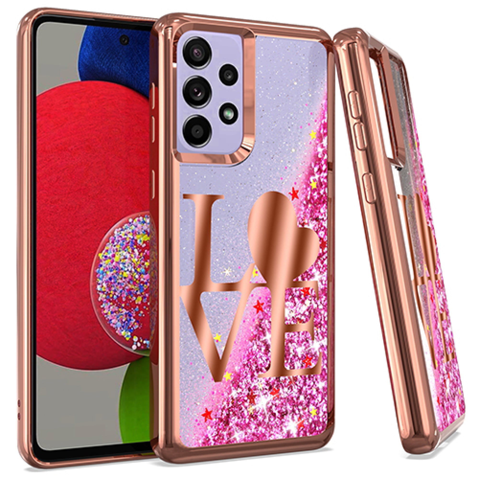 For Samsung Galaxy A03S SM-S134DL Liquid Cover Phone Case + Tempered ...