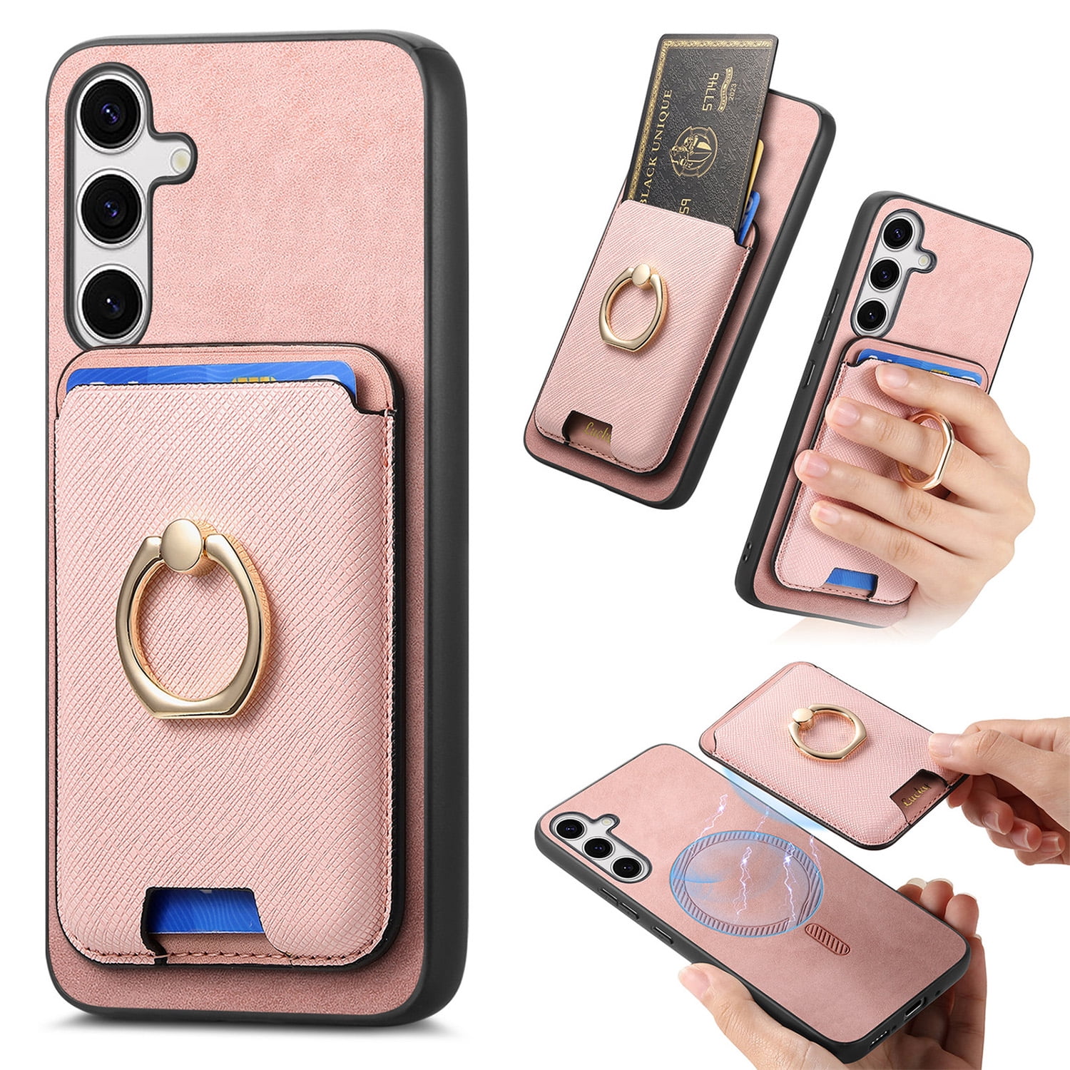 For Samsung Galaxy A06 Case, Detachable Magnetic Wallet Case with Card ...