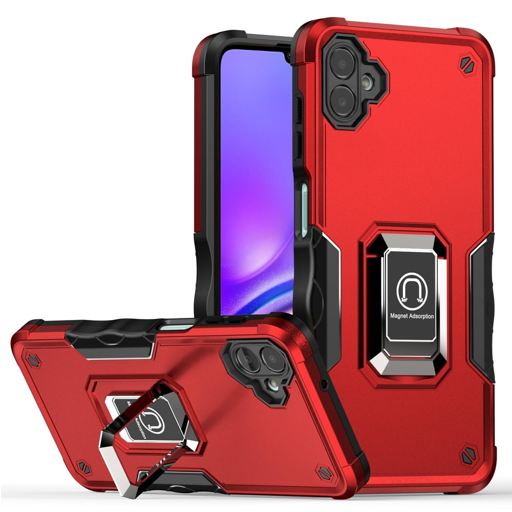 For Samsung Galaxy A06 Case Grip Design Magnetic Ring Stand Protective ...