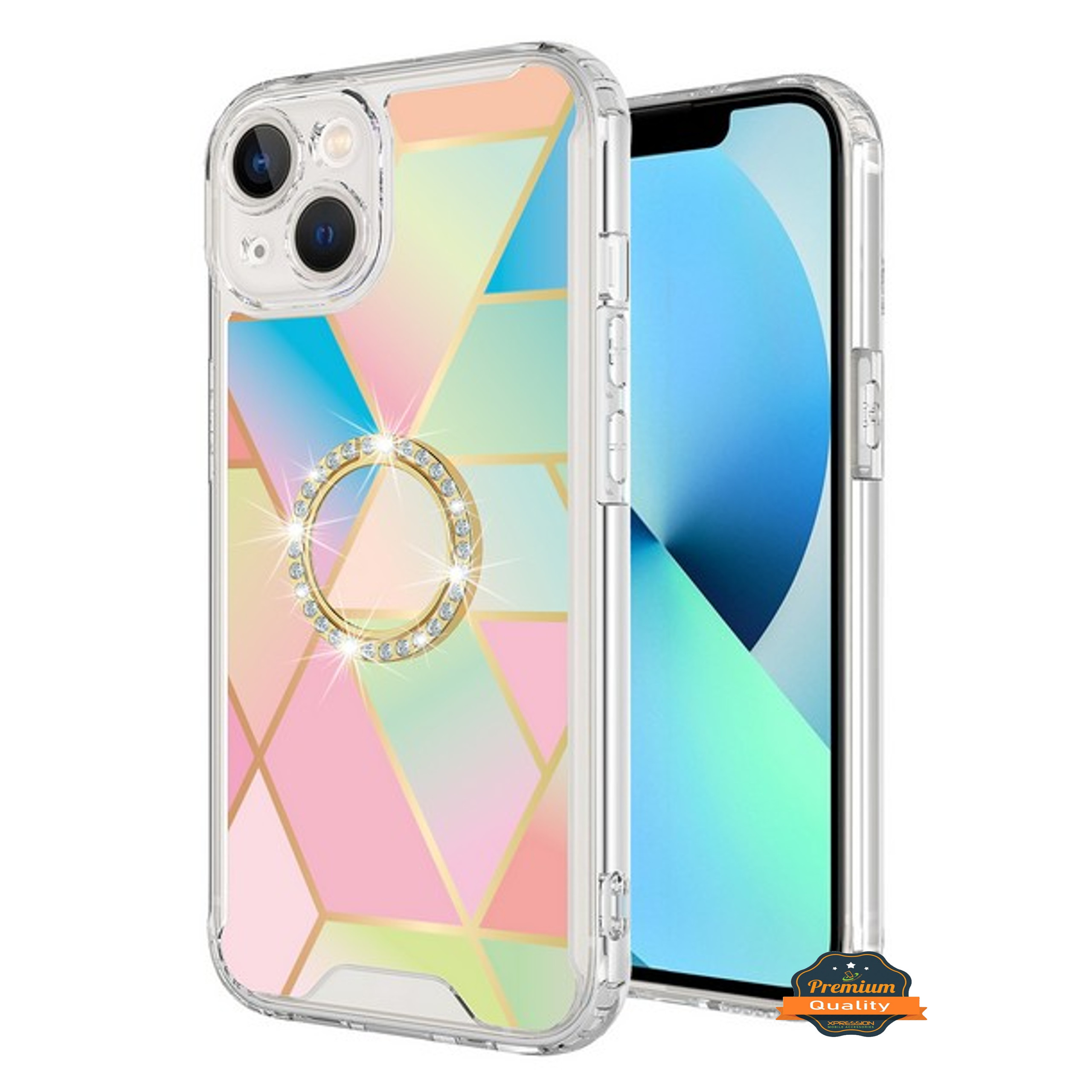 For Samsung Galaxy A15 5G Fashion Design Pattern Hybrid Ring Kickstand ...