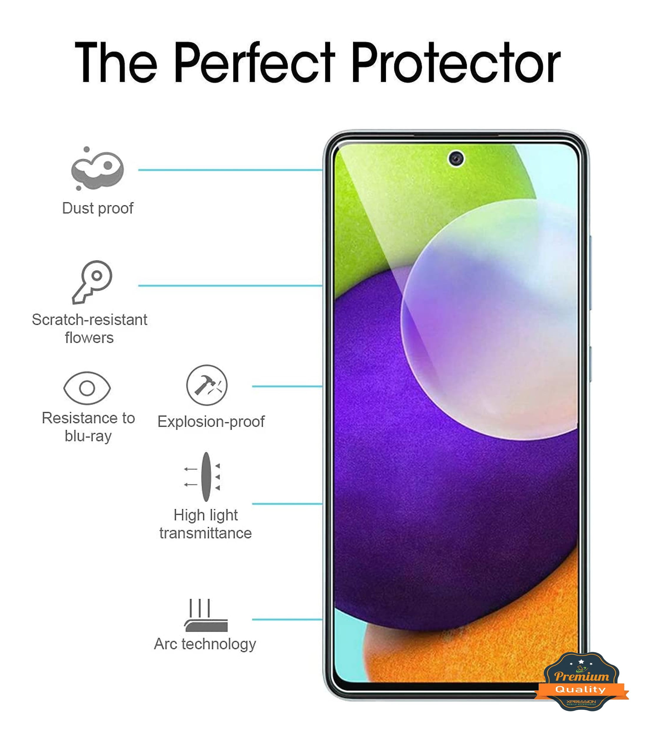 For Samsung Galaxy A33 5G Screen Protector Clear Transparent Tempered ...