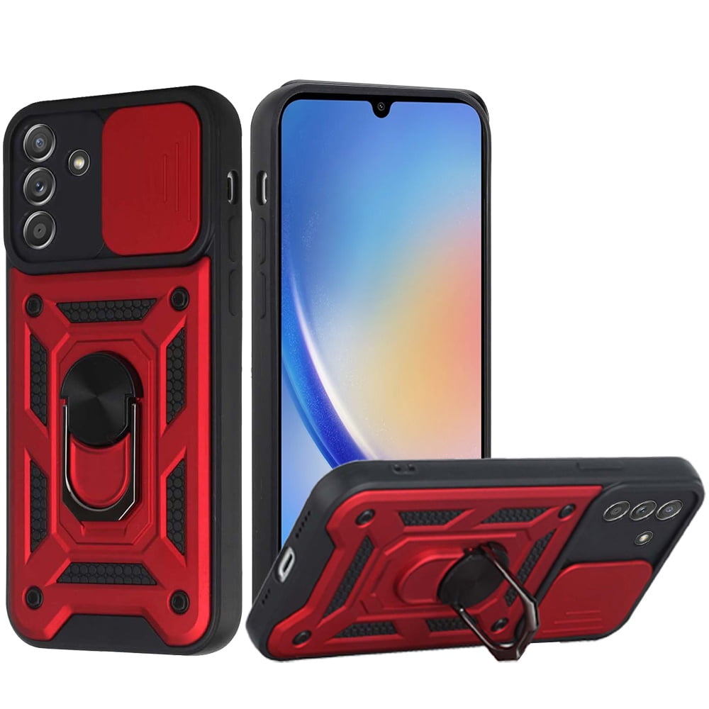 For Samsung Galaxy A35 5G Hybrid Cases with Slide Camera Lens Cover and ...